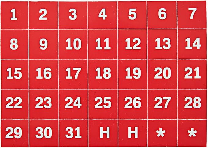 MasterVision Magnetic 1-31 Calendar Board Numbers, Set of 35-1 ...