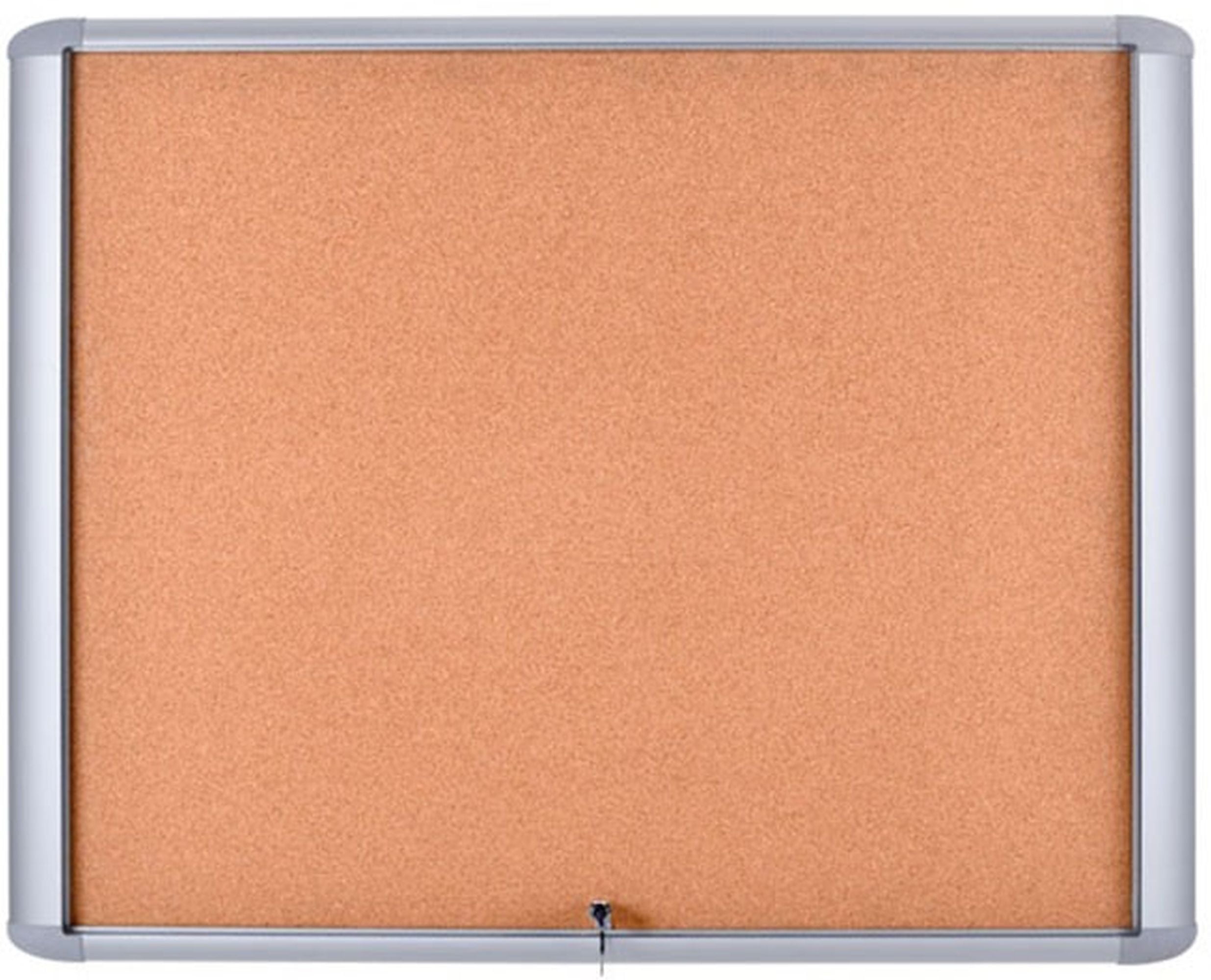 MasterVision Weather Resistant Cork Bulletin Enclosed Board Cabinet, 30 ...