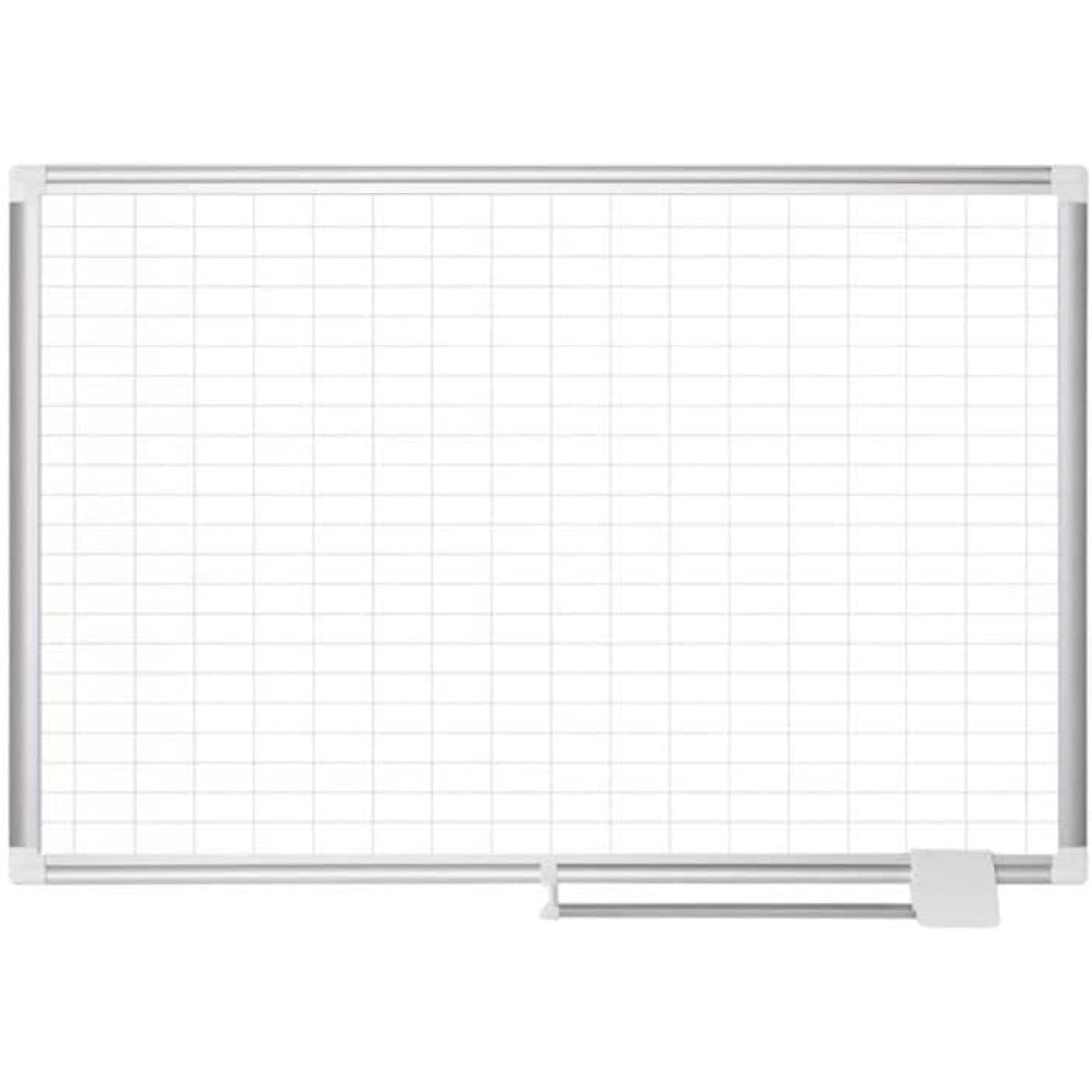MasterVision gridded Magnetic Steel Dry Erase Planning Board, 1 x 2 ...