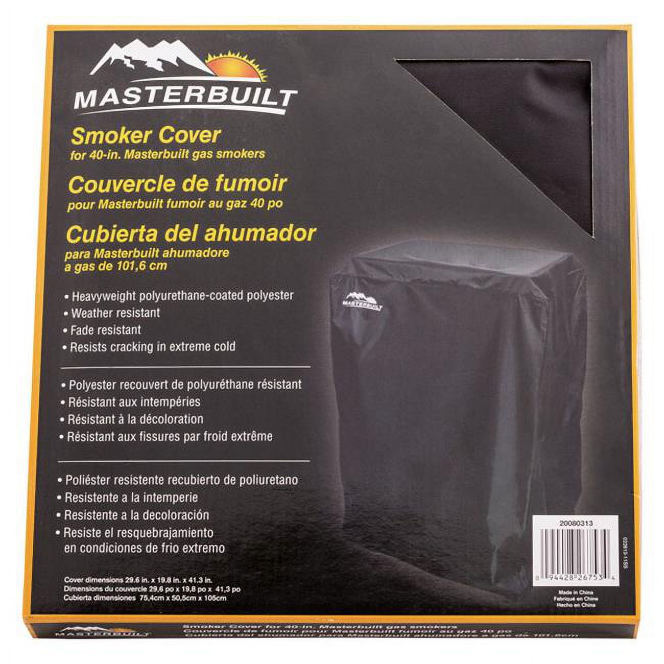 Masterbuilt Manufacturing 8460487 40 in. Propane Gas Smoker Cover ...
