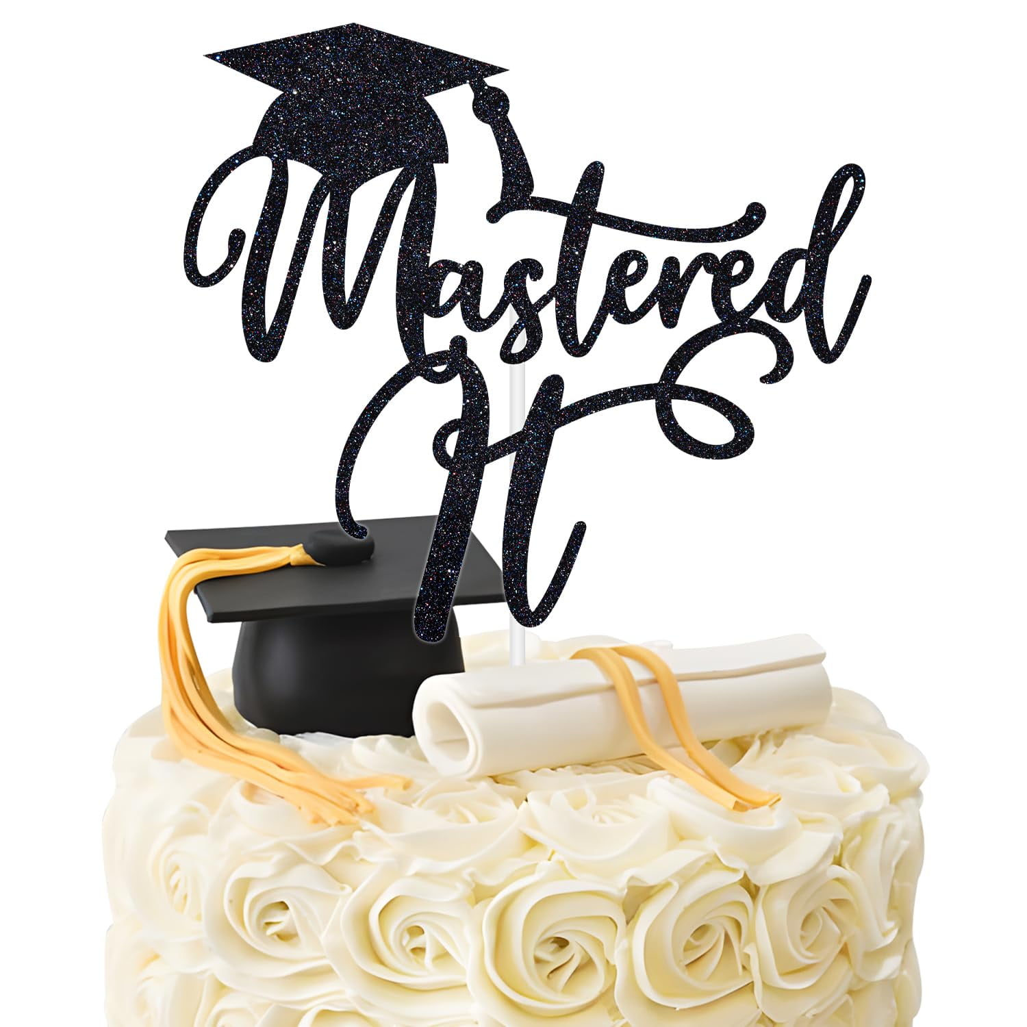 Mastered It Cake TWE5 Topper, Master’s Degree Survivor Grad/She ...