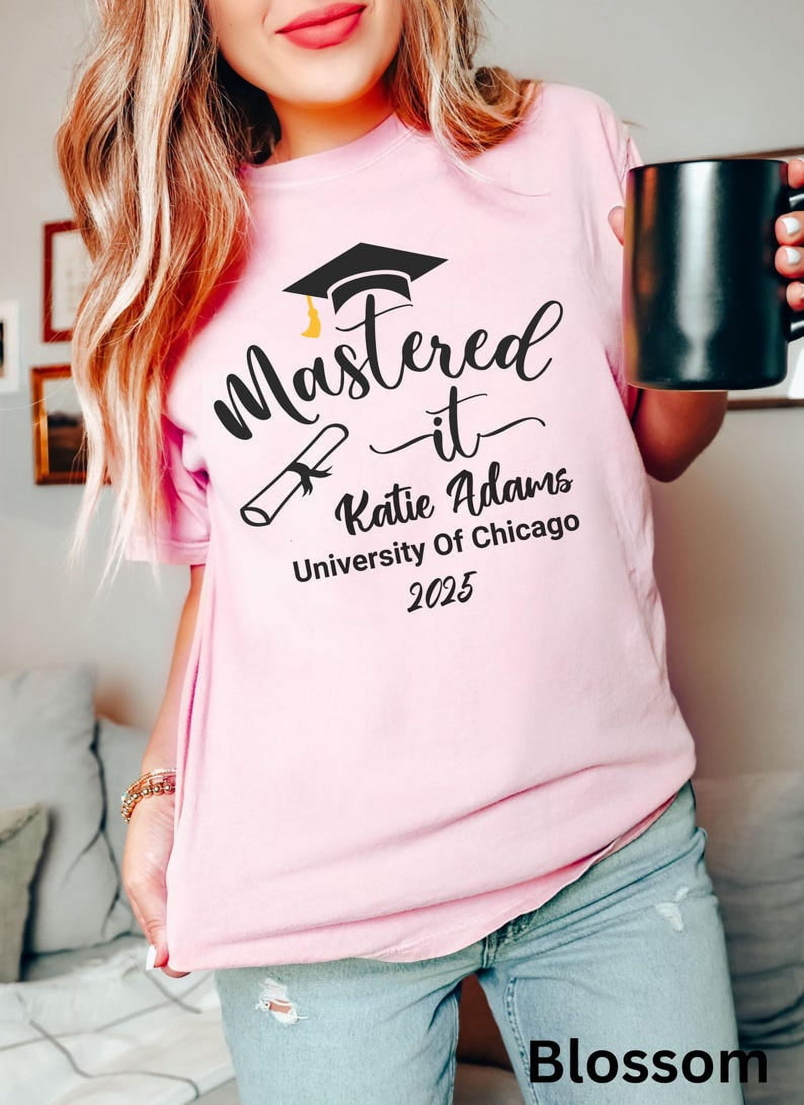 "Mastered It" 2025 Graduation T-Shirt - Personalized Masters Degree Gift (US Cotton) - Walmart.com