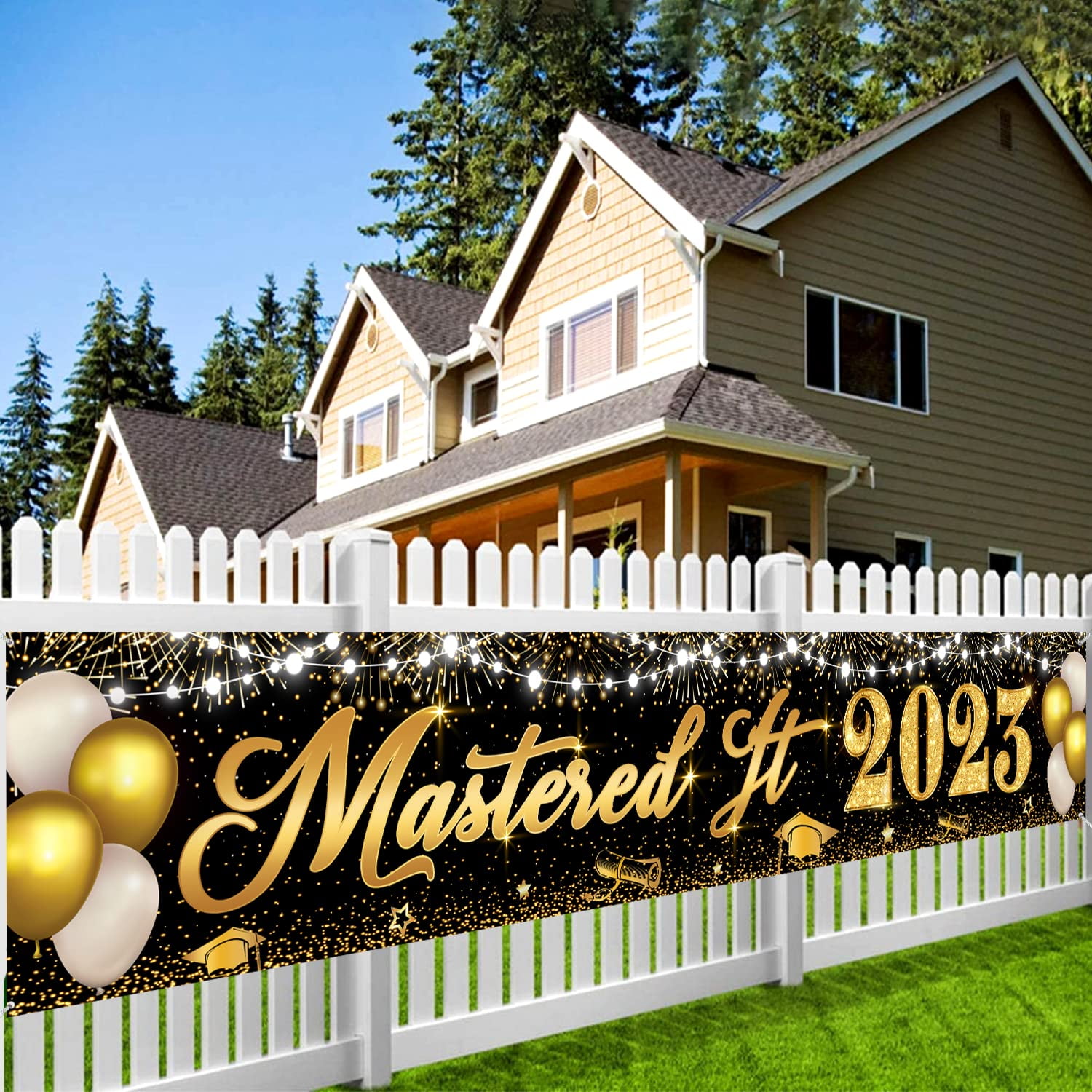 Mastered It Banner Master's Graduation Banners Congrats Grad Party ...