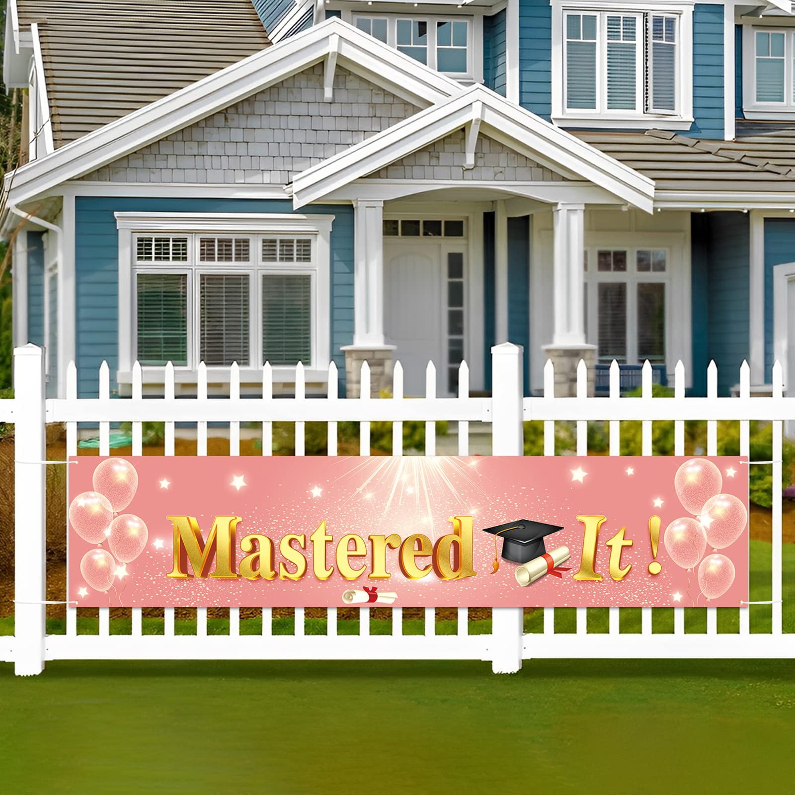 Mastered It Banner Master's Graduation Banners Congrats Grad Party ...