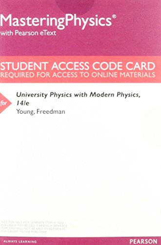 Mastering Physics with Pearson eText -- ValuePack Access Card -- for University Physics with ...