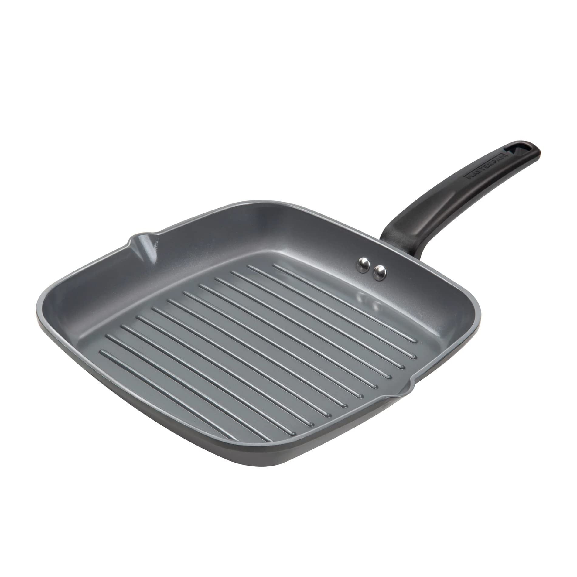 MasterPan Grill pan with bakelite handle, Ilag xeradur 2 ceramic non-stick coating, Induction ...