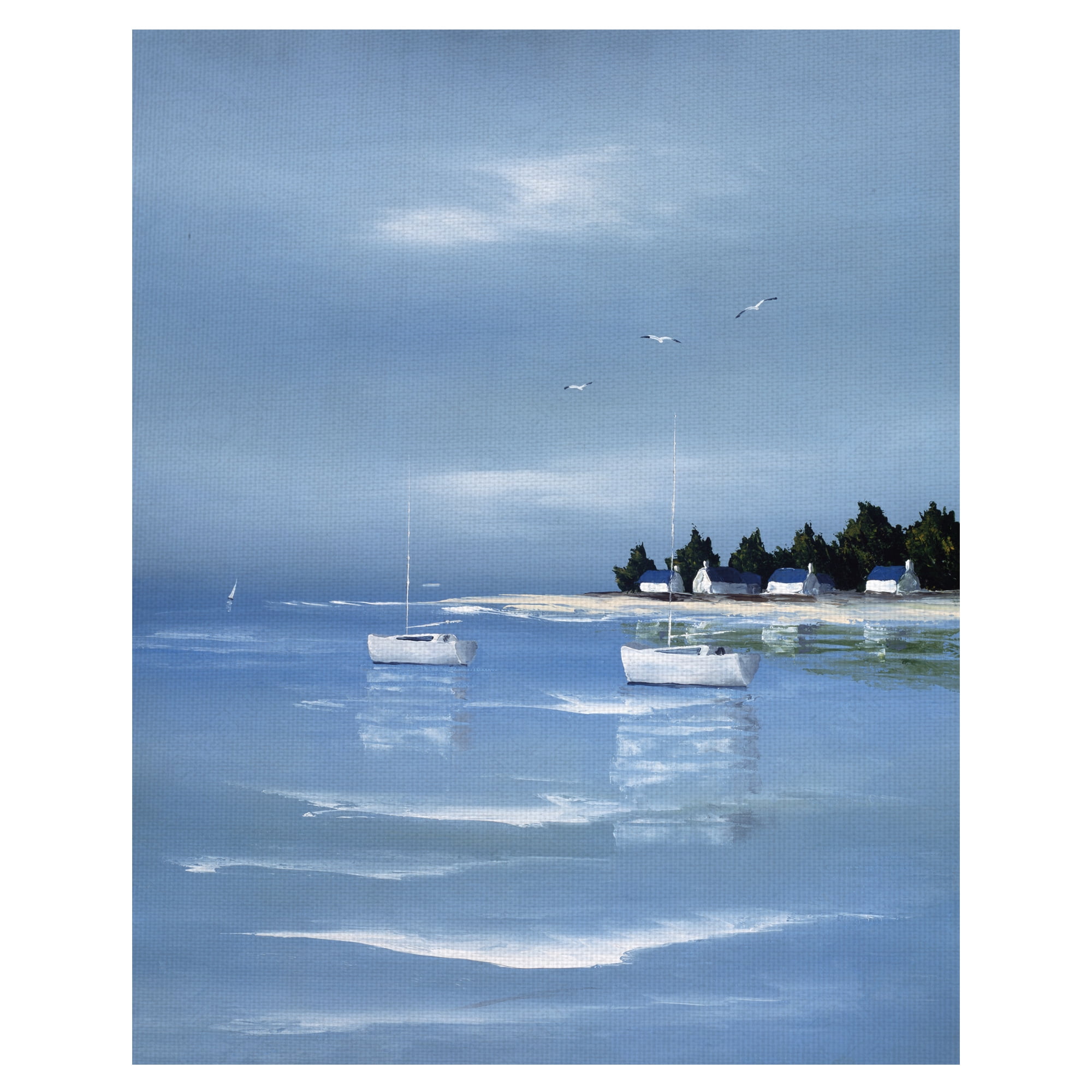 Masterpiece Art Gallery Blue Ocean Sail Canvas Art Print - 22 x 28 ...