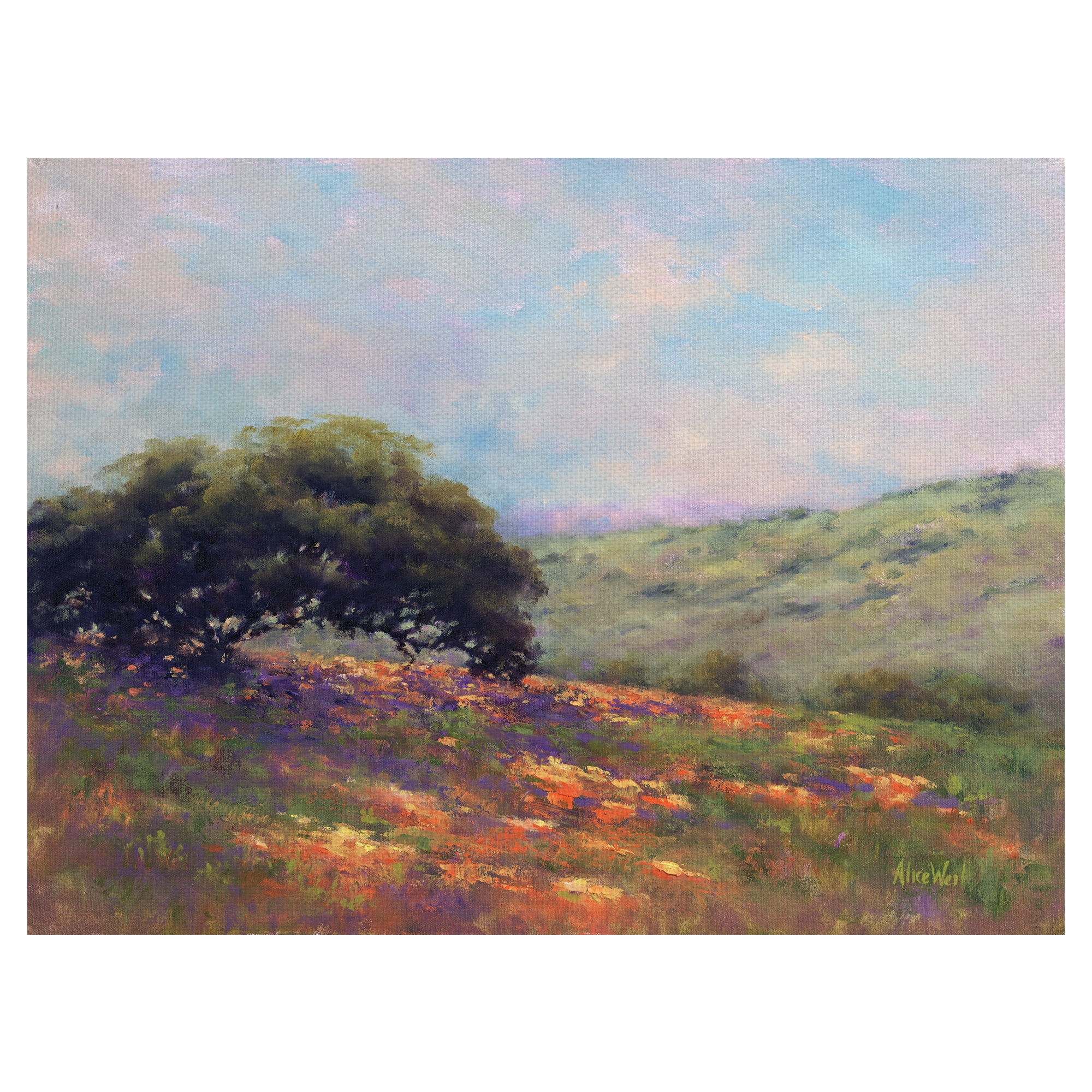 Masterpiece Art Gallery Colorful Poppy Hillside Landscape by Alice Weil ...
