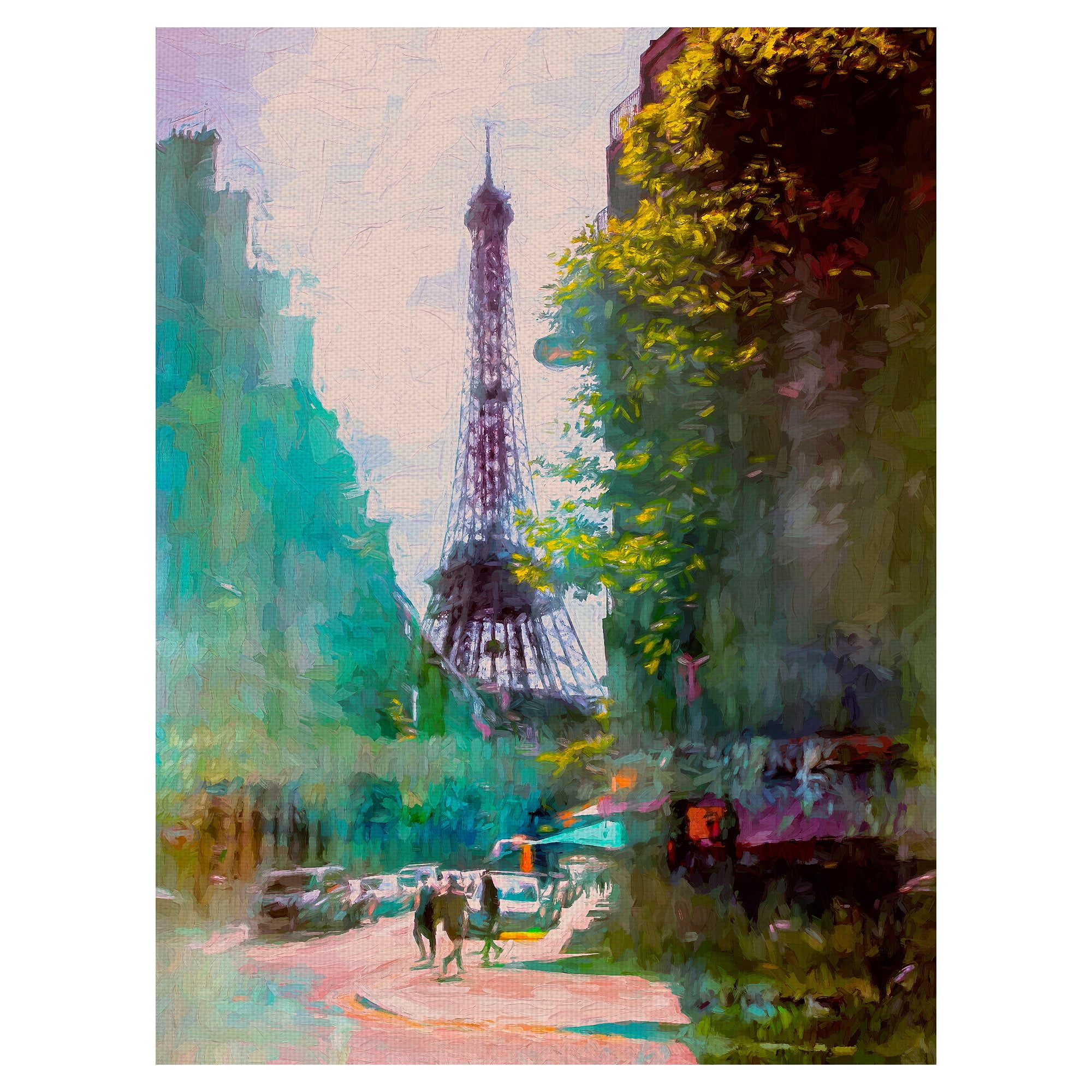 Masterpiece Art Gallery Paris Street Eiffel Tower By John Rivera Canvas ...