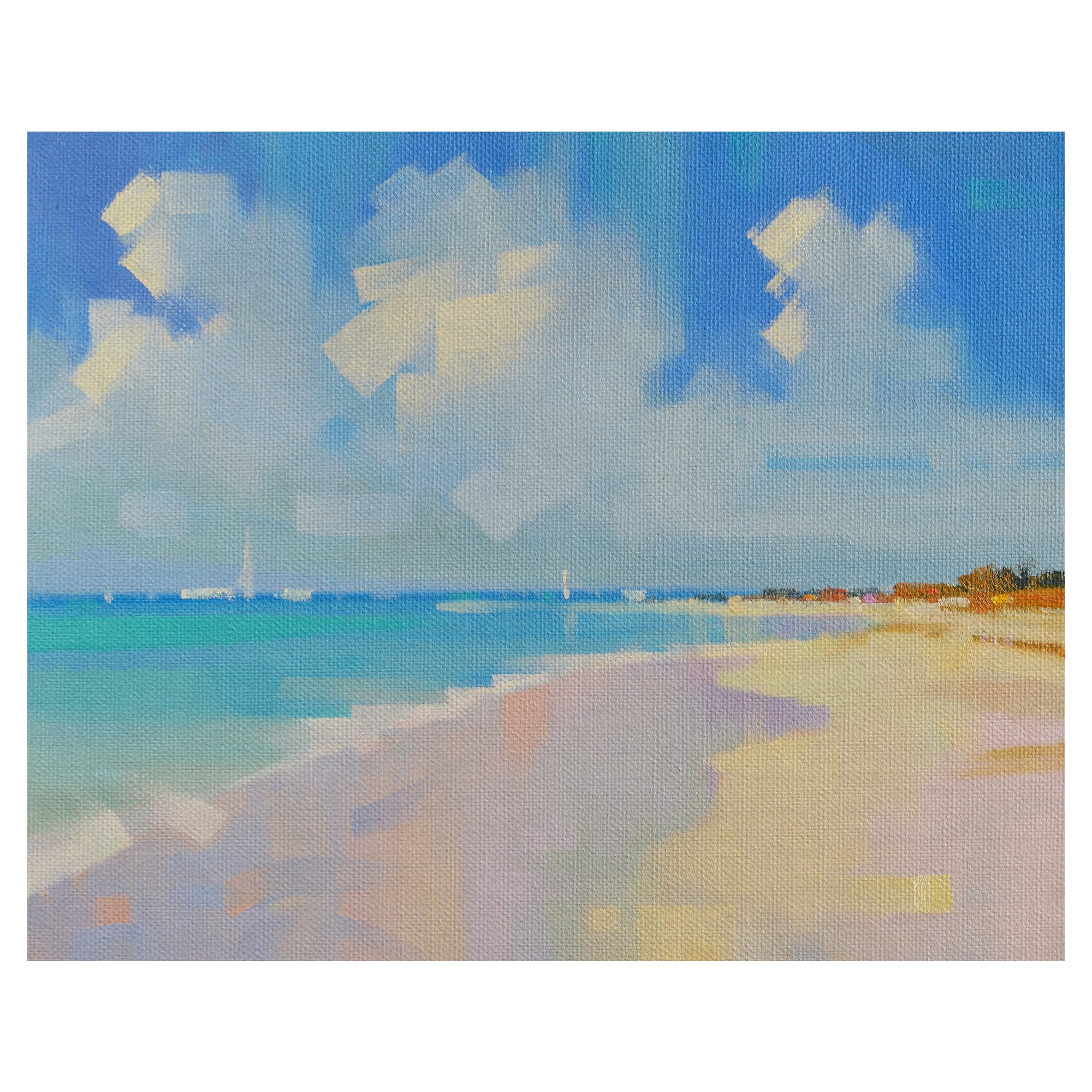 Masterpiece Art Gallery Beach View Canvas Art Print - 22 x 28 Size ...