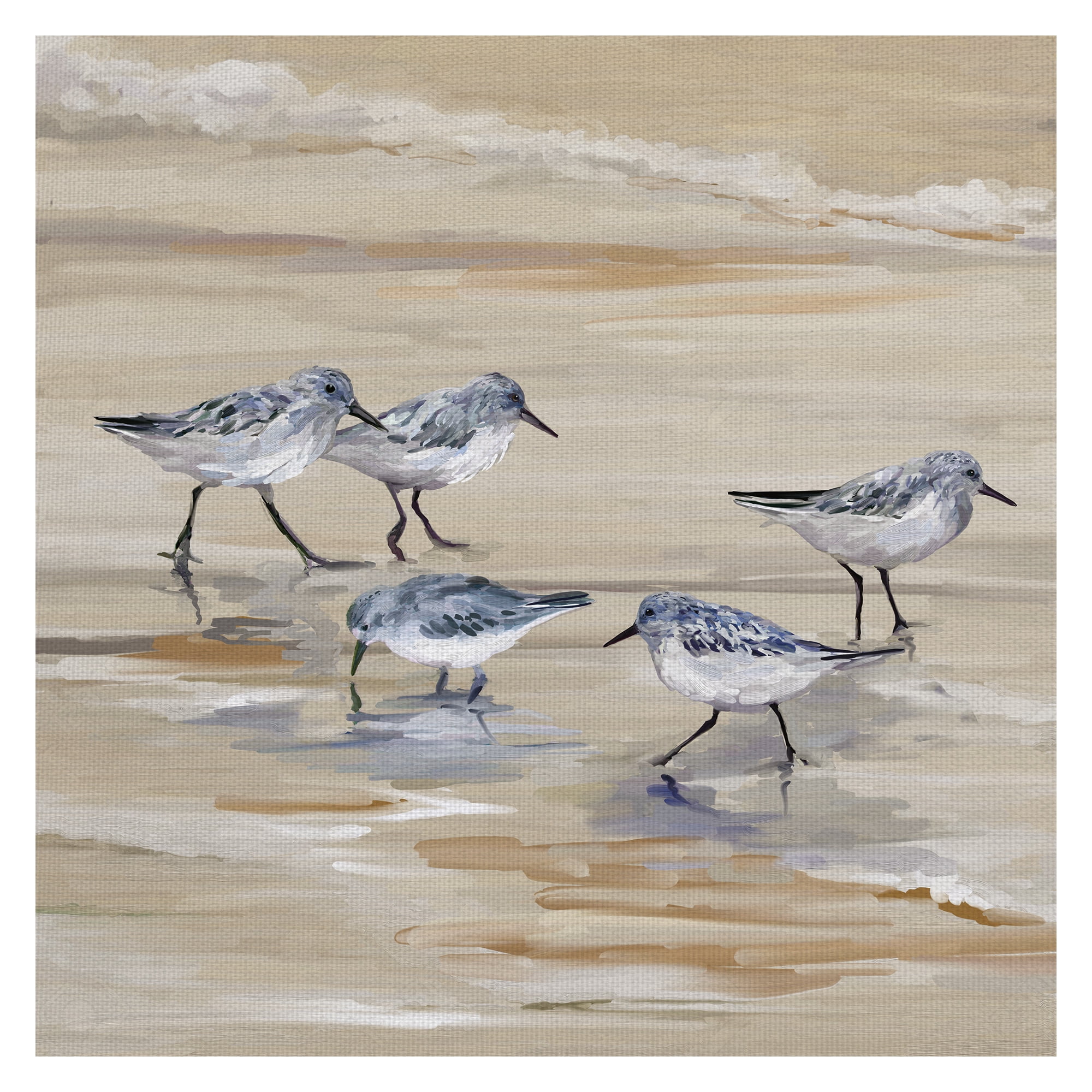Masterpiece Art Gallery Sandpiper Beach II Amber by Studio Arts Canvas ...
