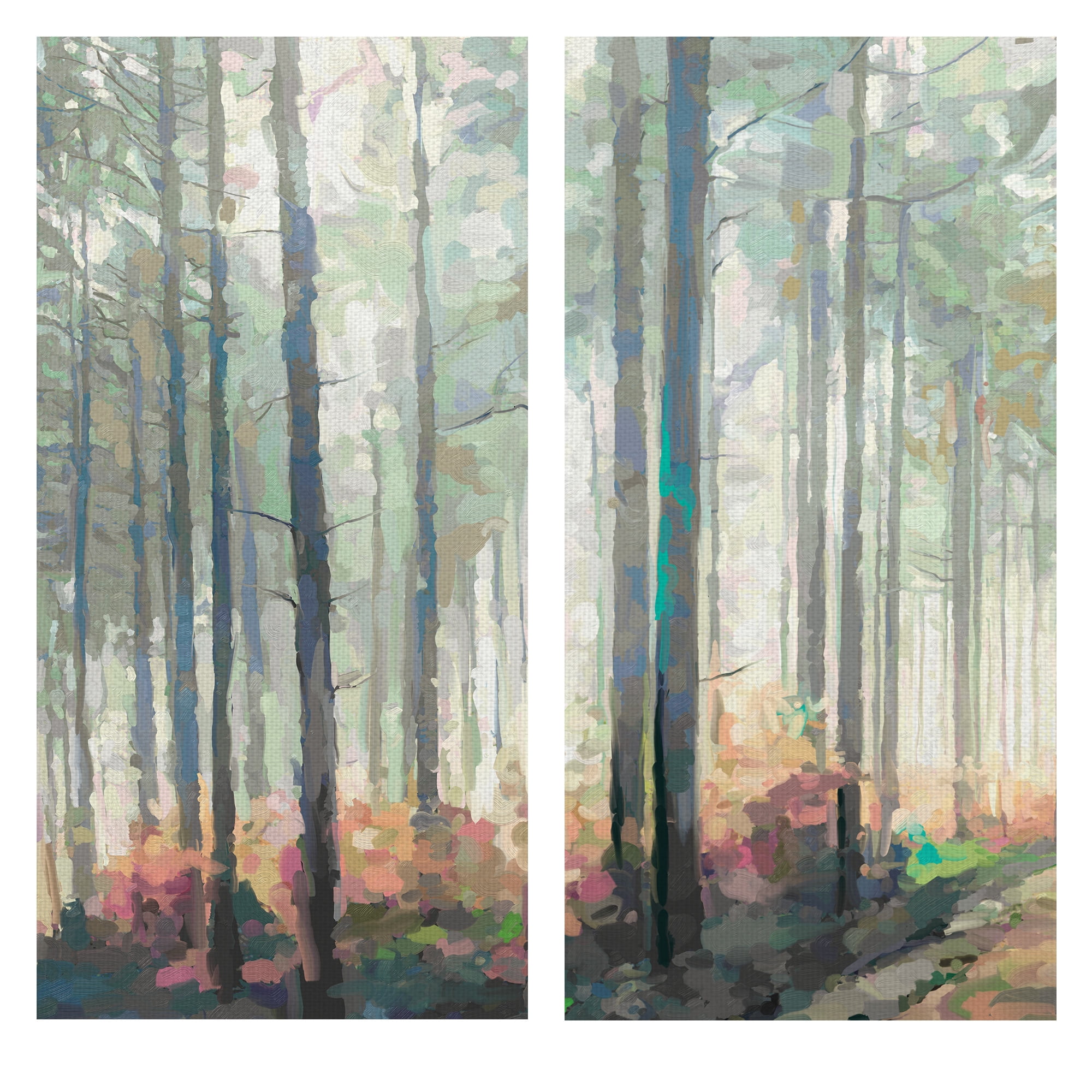 Masterpiece Art Gallery Woodland Journey Tall Forest Trees Panel I And ...