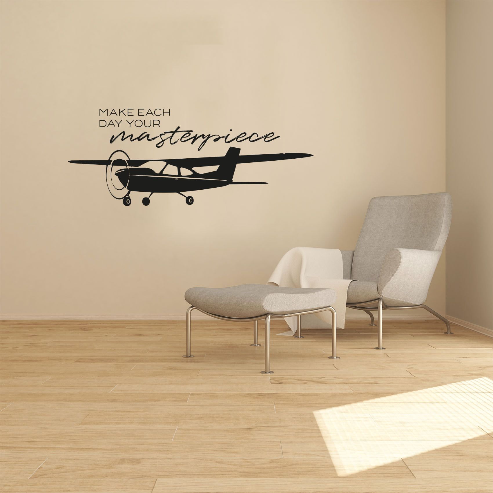 Masterpiece Life Quote Airplane Air Plane Jet Helicopter Wall Sticker ...