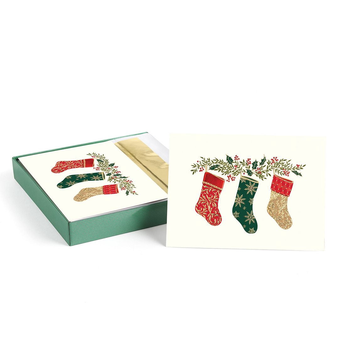 Masterpiece Old Fashioned Stockings Christmas Cards / 15 Vintage ...