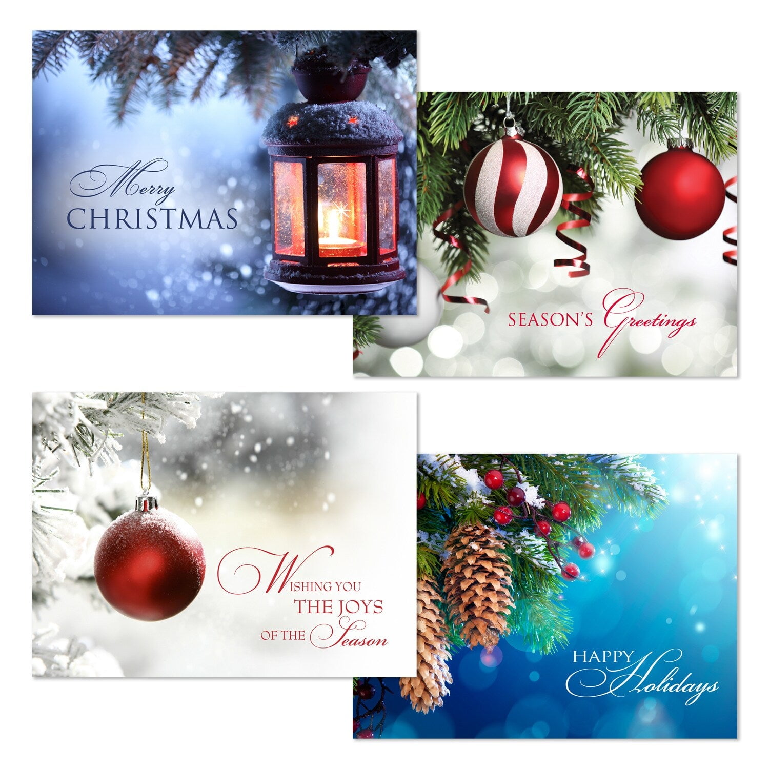 Masterpiece Studios 16-Count Boxed Assorted Holiday Cards, 4 each of 4 ...