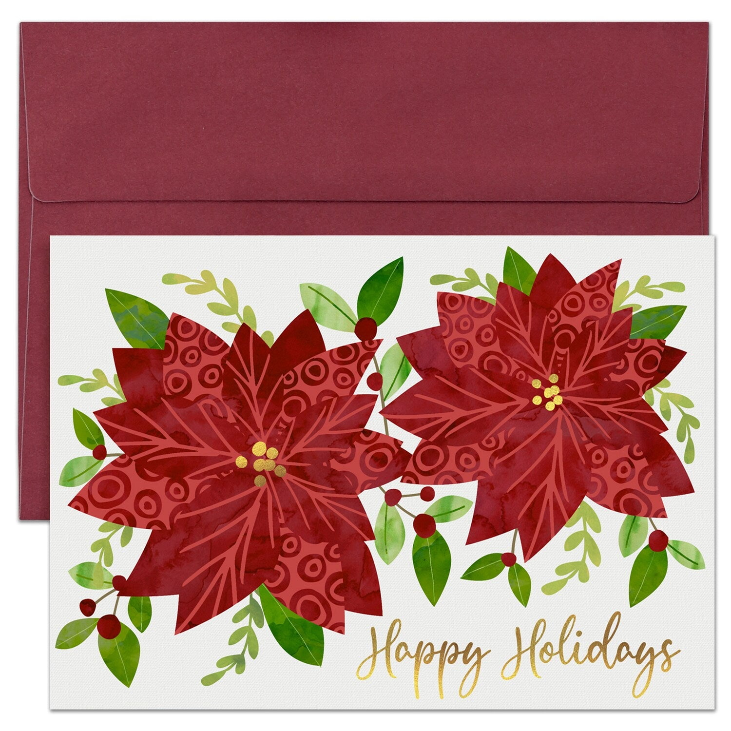 Masterpiece Studios Holiday Collection 16-Count Boxed Christmas Cards with Envelopes, 5.6" x 7.8 ...