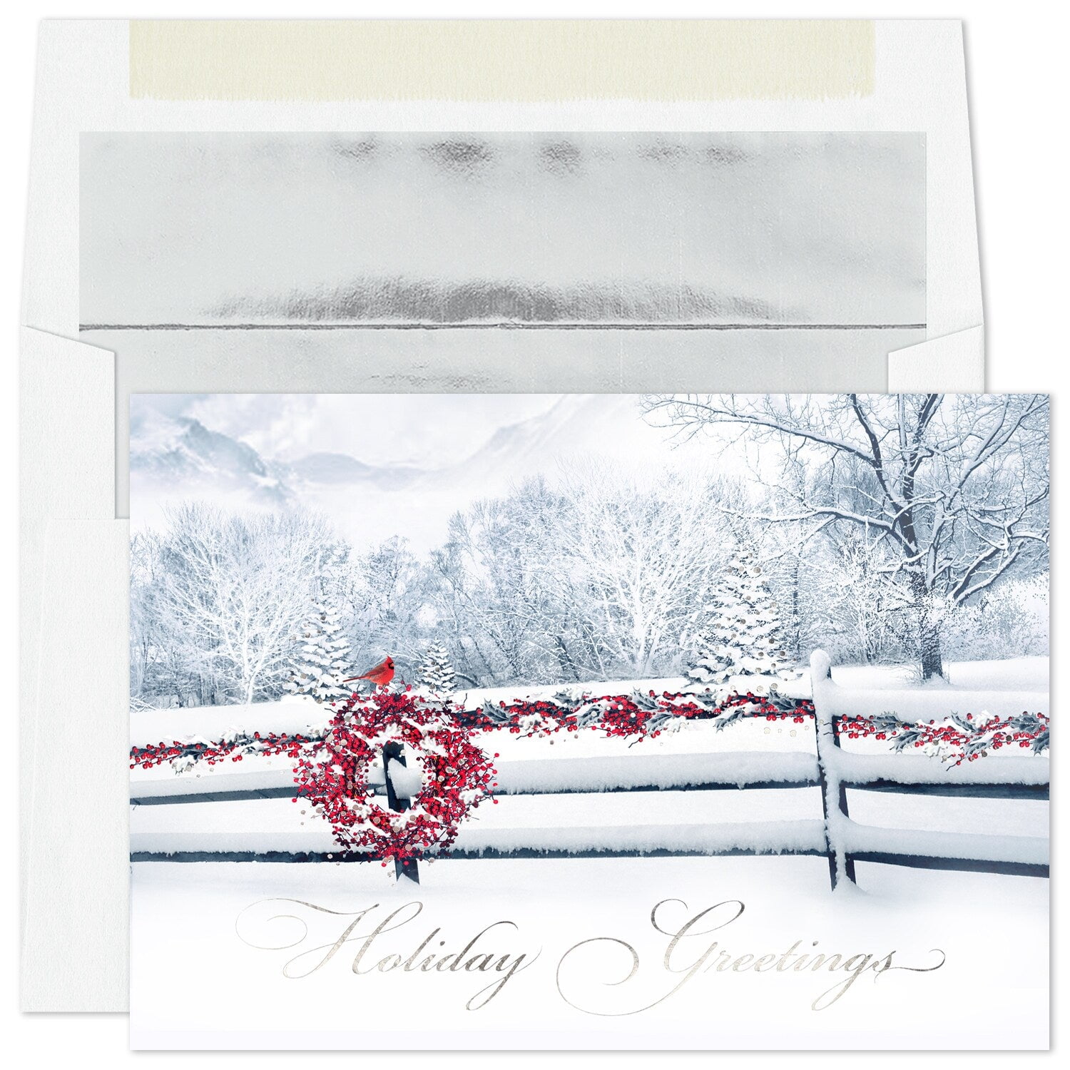 Masterpiece Studios Holiday Collection 16-Count Boxed Christmas Cards with Foil-Lined Envelopes ...