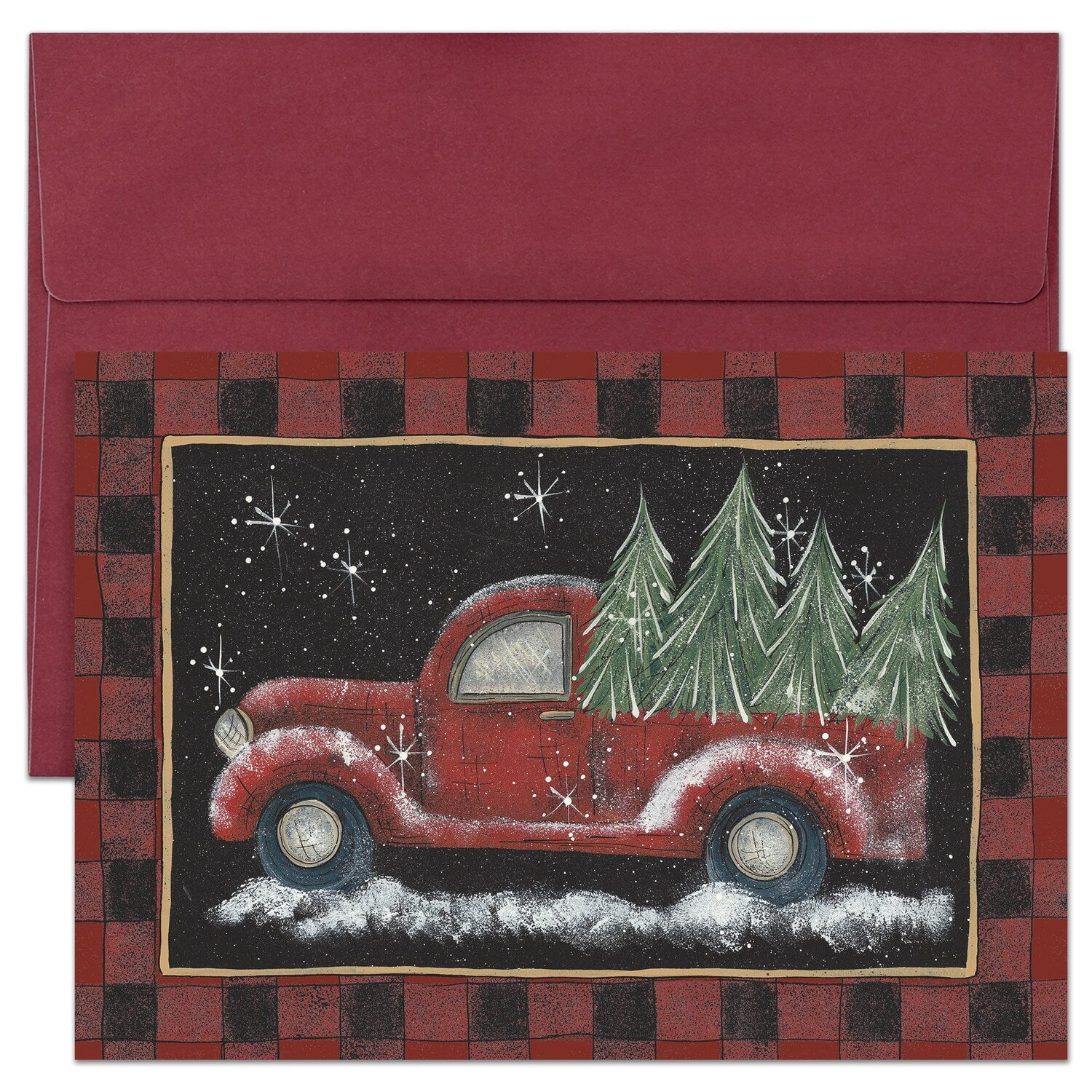 Masterpiece Studios Hollyville Collection 16-Count Boxed Christmas Cards with Envelopes, 7.8" x ...