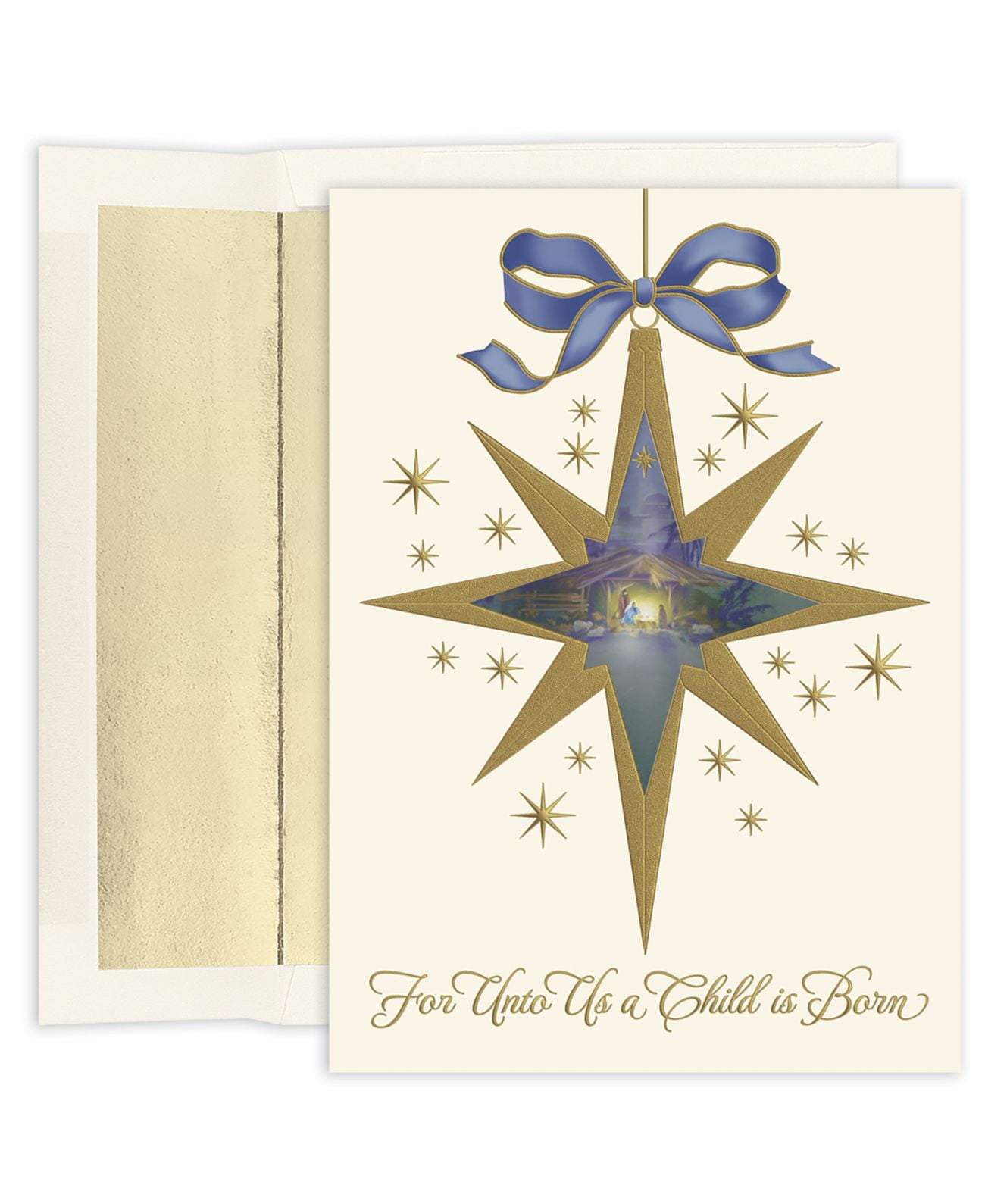Masterpiece Studios Nativity Star 16-Count Boxed Religious Christmas Cards and Envelopes ...