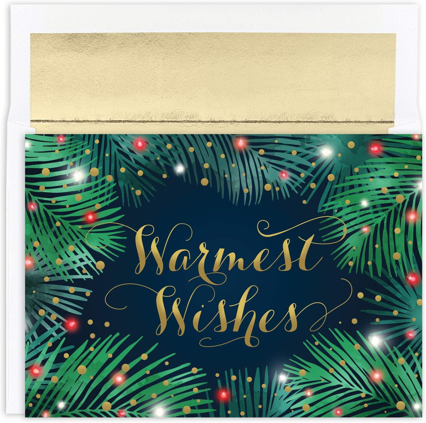 Masterpiece Studios Warmest Wishes 18-Count Boxed Christmas Cards with ...