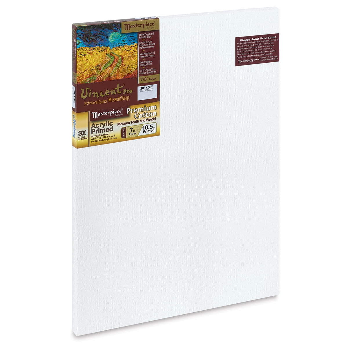 Masterpiece Vincent Pro Monterey 7/8" Profile Cotton Canvas - 20" x 30 ...