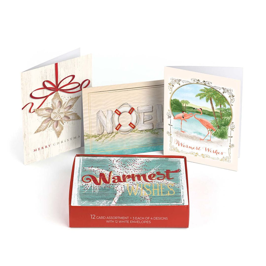 Masterpiece Warm Weather Christmas Card Assortment / 12 Holiday Cards ...