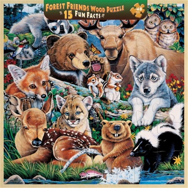 Masterpieces Forest Friends Fun Facts Kid's Puzzle- 48 Pieces - Walmart.com