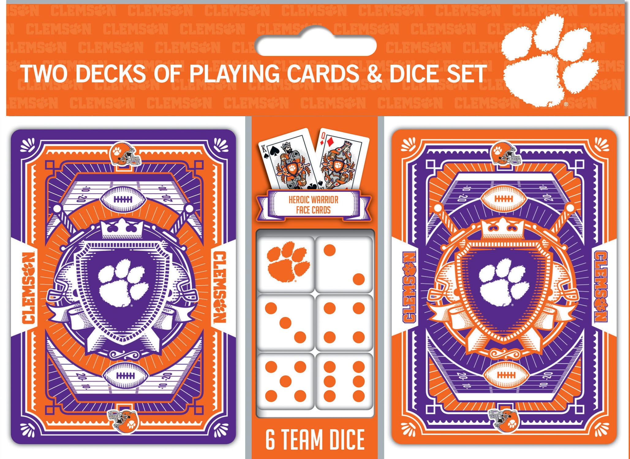 MasterPieces Officially Licensed NCAA Clemson Tigers 2-Pack Playing ...