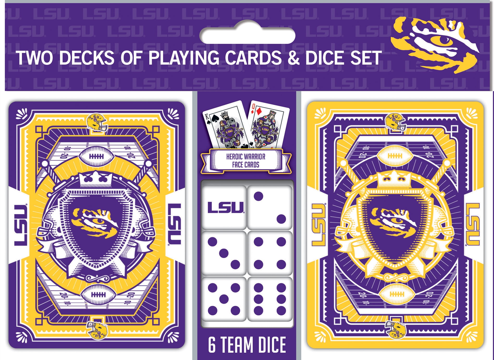 MasterPieces Officially Licensed NCAA LSU Tigers 2-Pack Playing cards ...