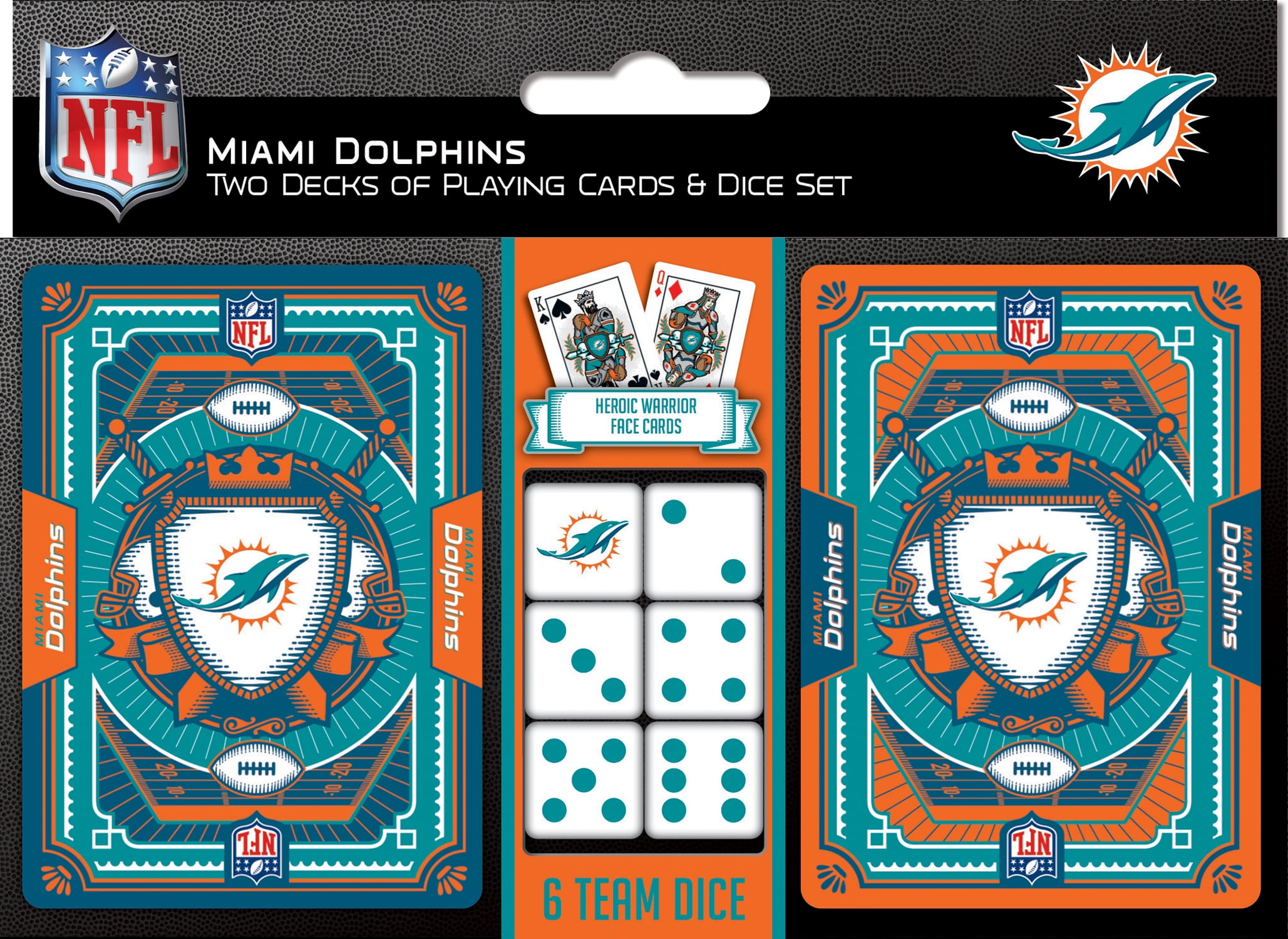 MasterPieces Officially Licensed NFL Miami Dolphins 2-Pack Playing ...
