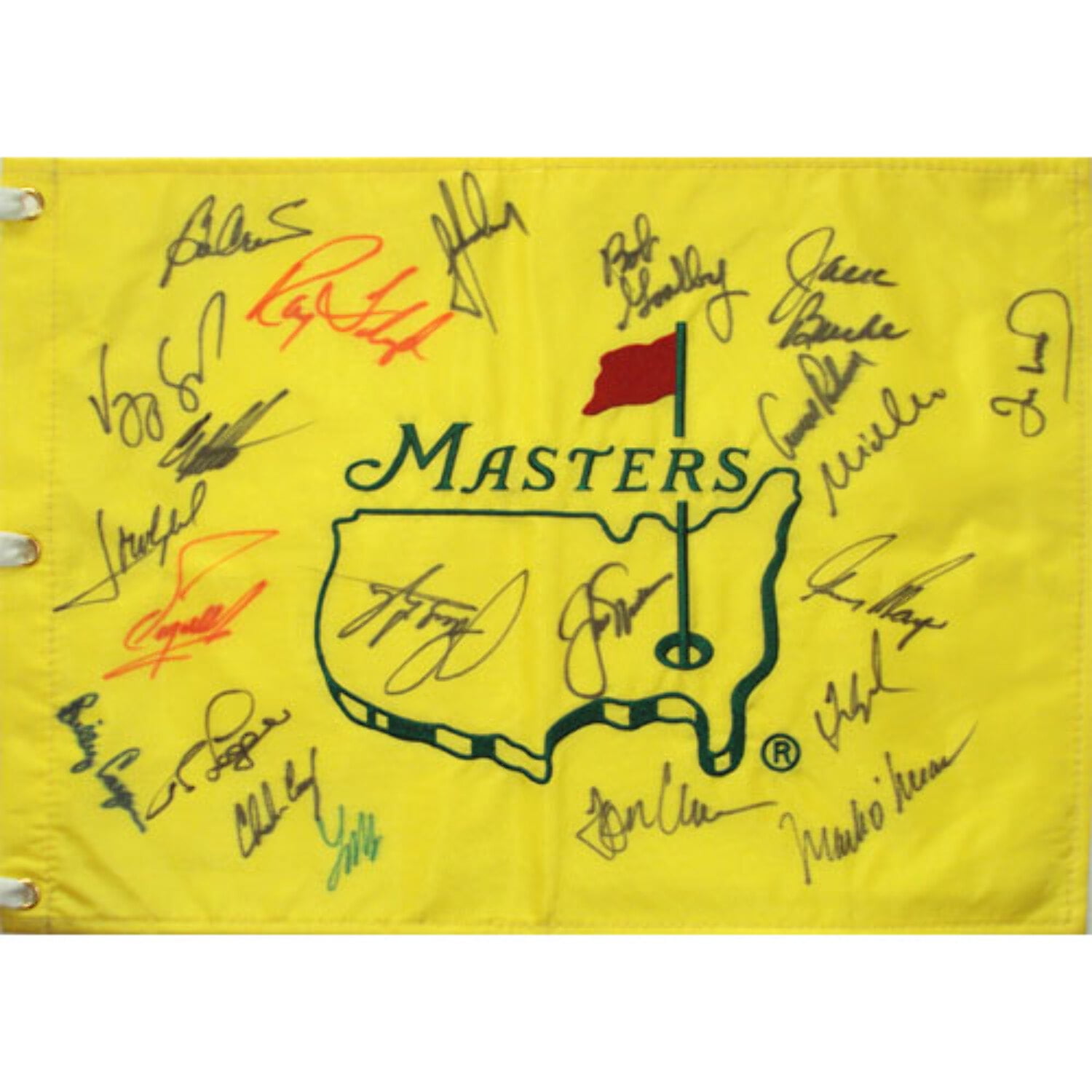 Masters Golf Pin Flag Autographed by 22 Former Champions #11 - Walmart.com