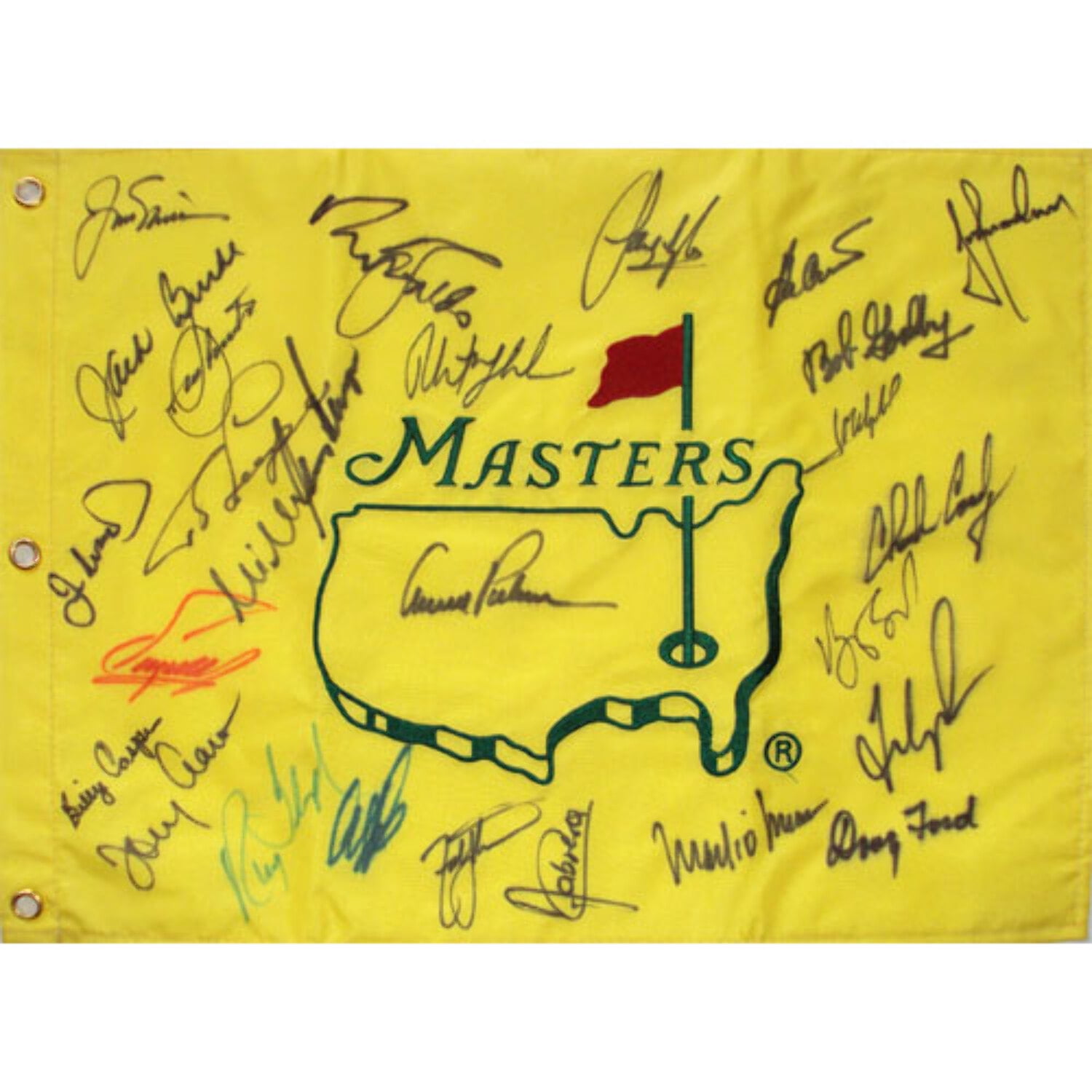 Masters Golf Pin Flag Autographed by 27 Former Champions #4 - Walmart.com