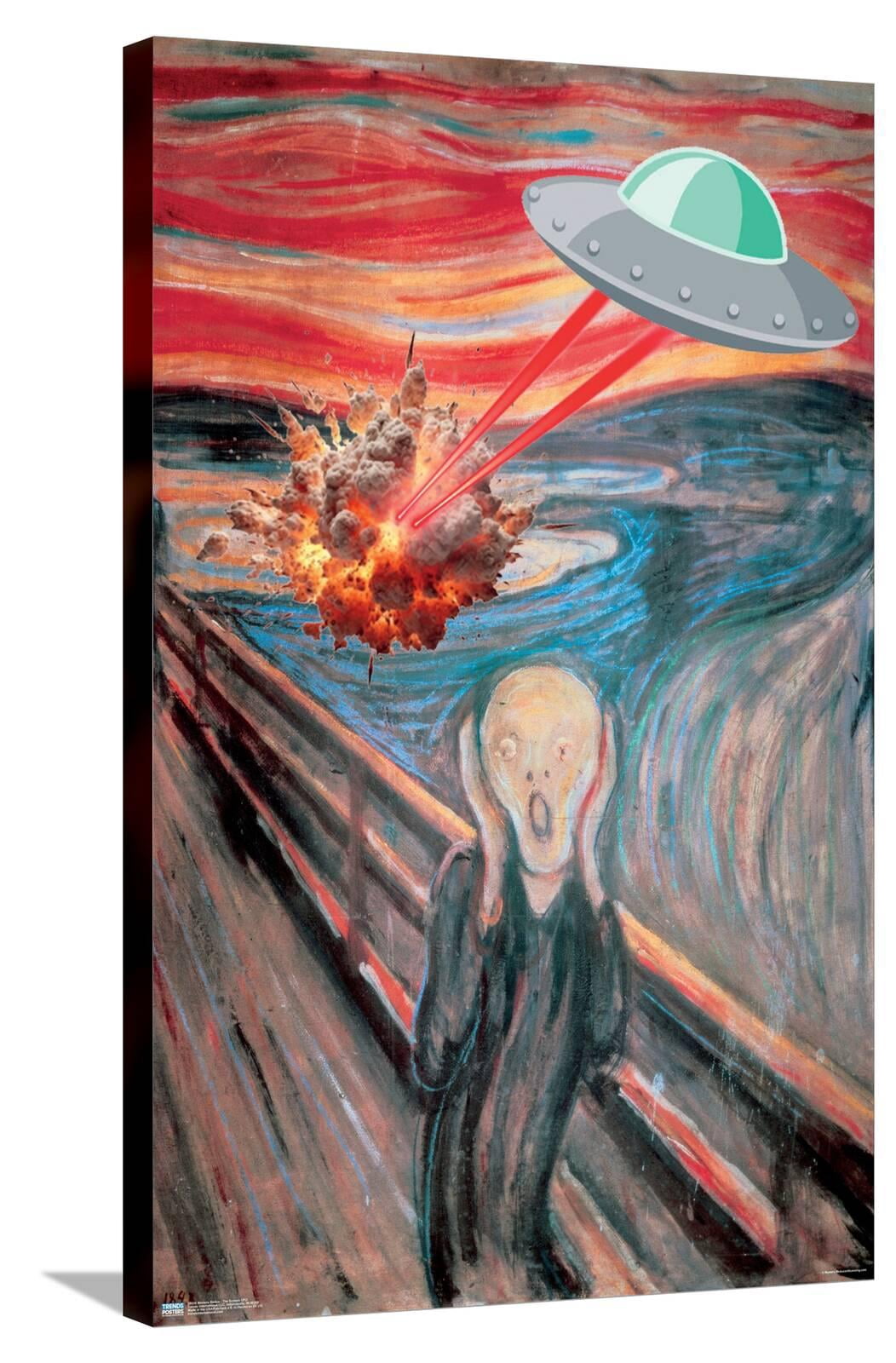 Masters Redux - The Scream UFO Canvas Wall Poster, 22.375" x 34 ...