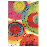 Linon Elegance Flowers & Plants Transitional Area Rug, Black, 2' x 3 ...