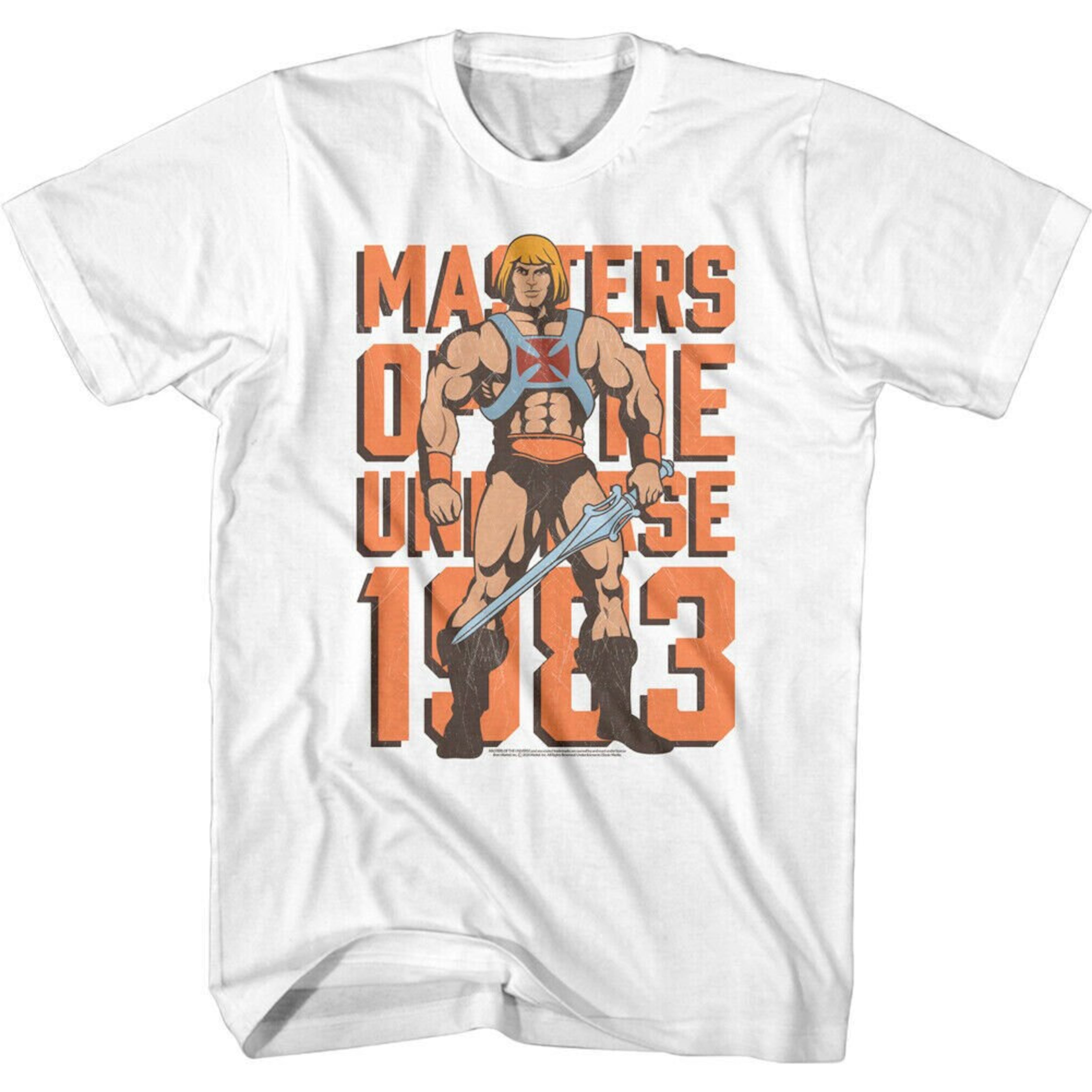 Masters of the Universe Men's T Shirt He-Man 1983 Graphic Tees ...