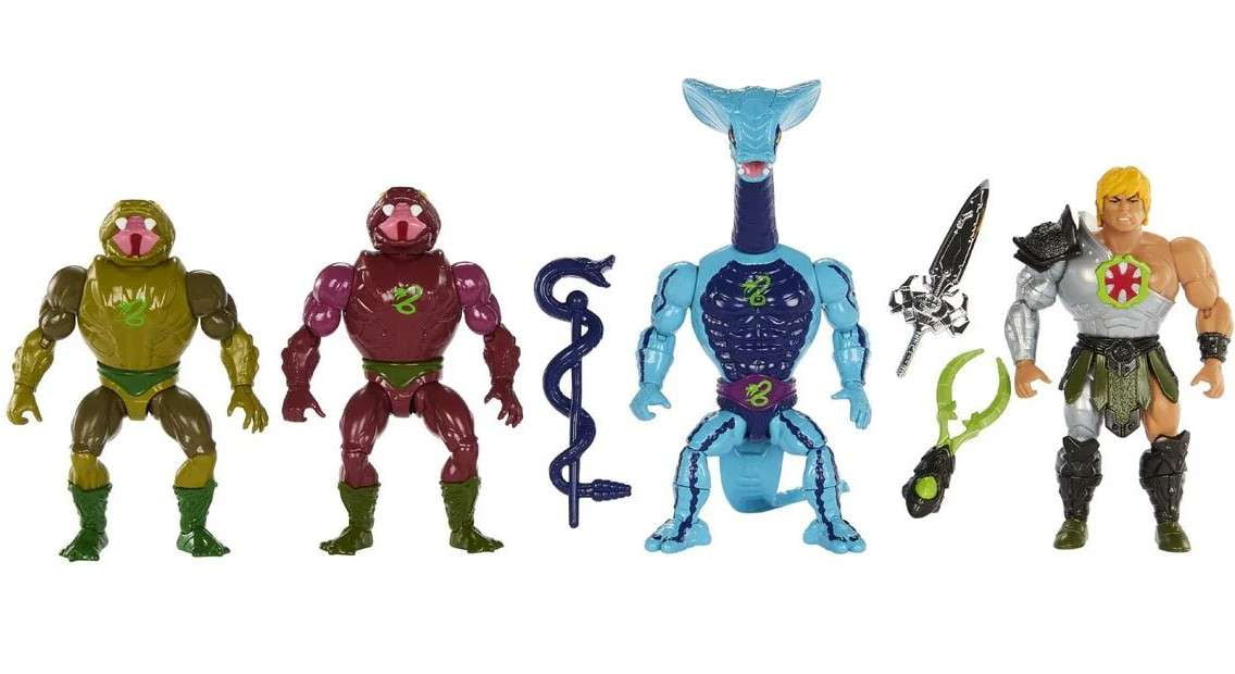 Masters of the Universe Origins Exclusive: He-Man, Slithor & 2x Snake ...