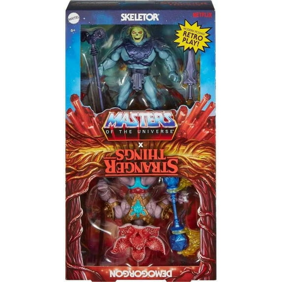 Mattel Masters of the Universe X Stranger Things Skeletor, Demogorgon ...