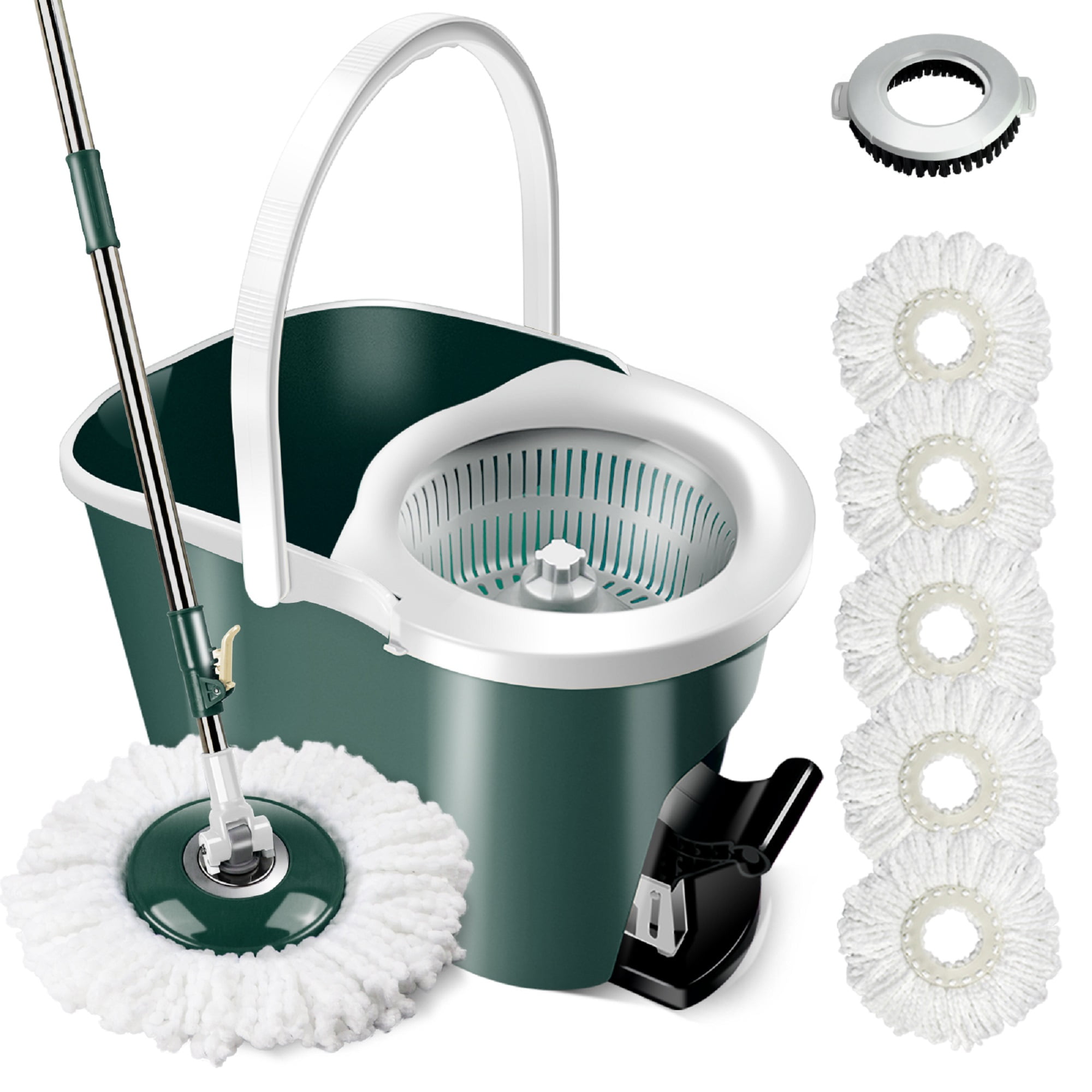 Mastertop Spin Mop and Bucket System with Wringer Set ,Mop Bucket for ...