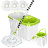 Spin Mop and Bucket with Wringer Set, 360° Rotating Head Mop Bucket ...