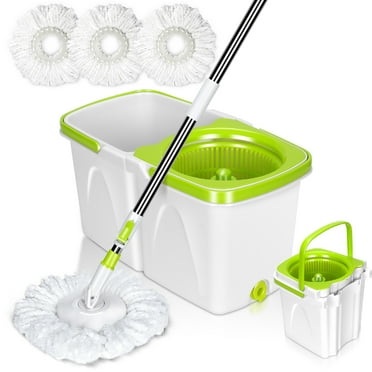 Spin Mop and Bucket with Wringer Set, 360° Rotating Head Mop Bucket ...