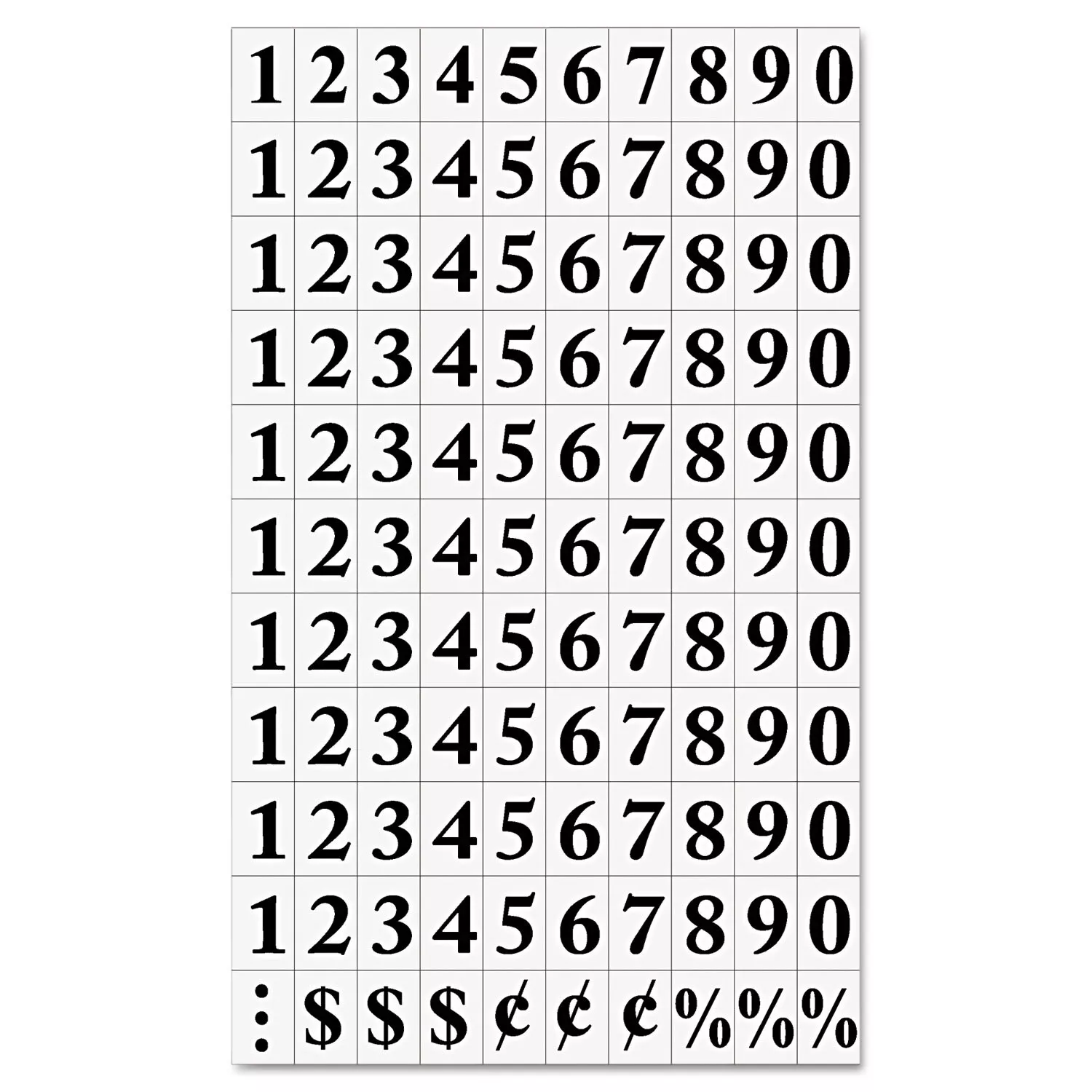 Mastervision Interchangeable Magnetic Characters Numbers Black 3/4"h KT2020 - Walmart.com