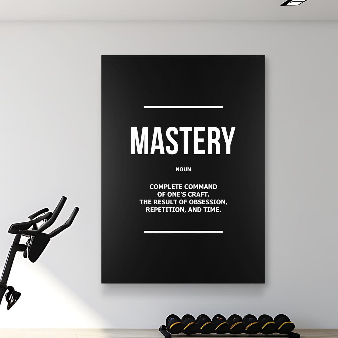 Mastery Definition Wall Art, Athlete Motivation Poster, Minimalist Gym ...