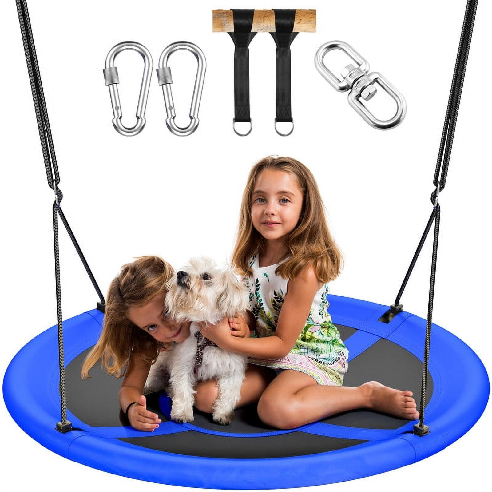 Mastgoal 43 Inch Saucer Tree Swing Flying Indoor Outdoor Play Set Swing ...