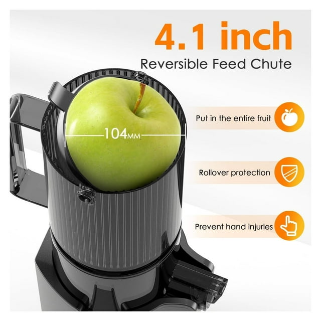 Masticating Juicer, safe and quiet,Slow Cold Press Juicer Machine ...