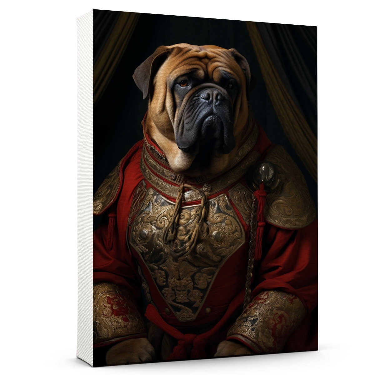 Mastiff Christmas Pet Portrait in a Royal Costume Dog in a Costume ...