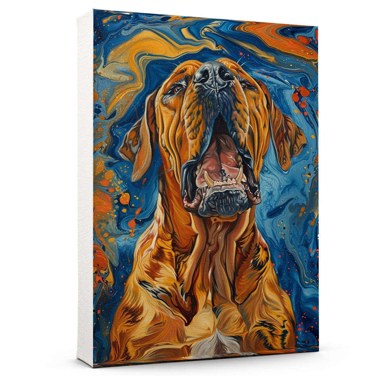 Mastiff Christmas Scream Funny Dog Poster Unframe, Mastiff Christmas ...