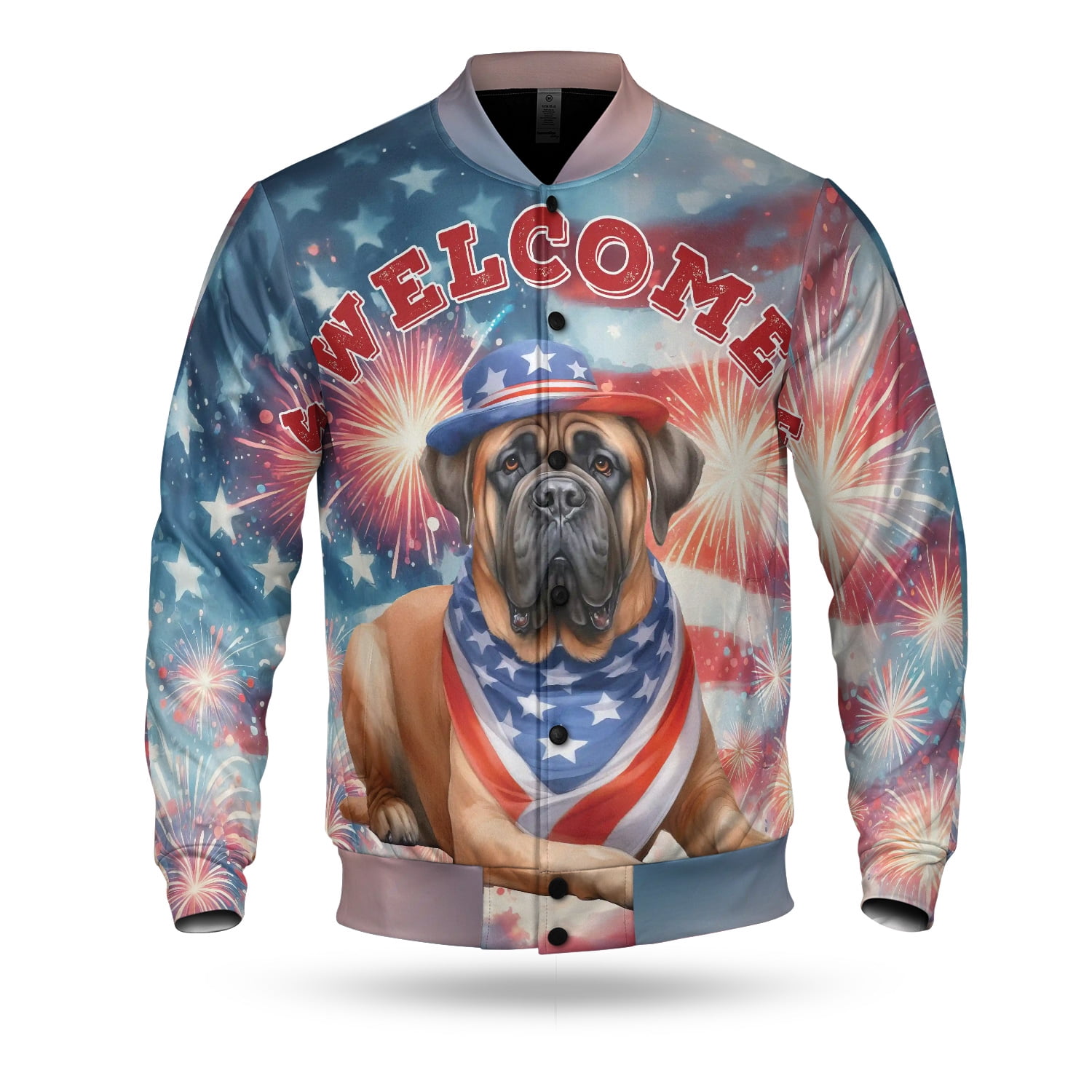 Mastiff Patriotic Welcome for 4Th of July Independence Day All Over ...