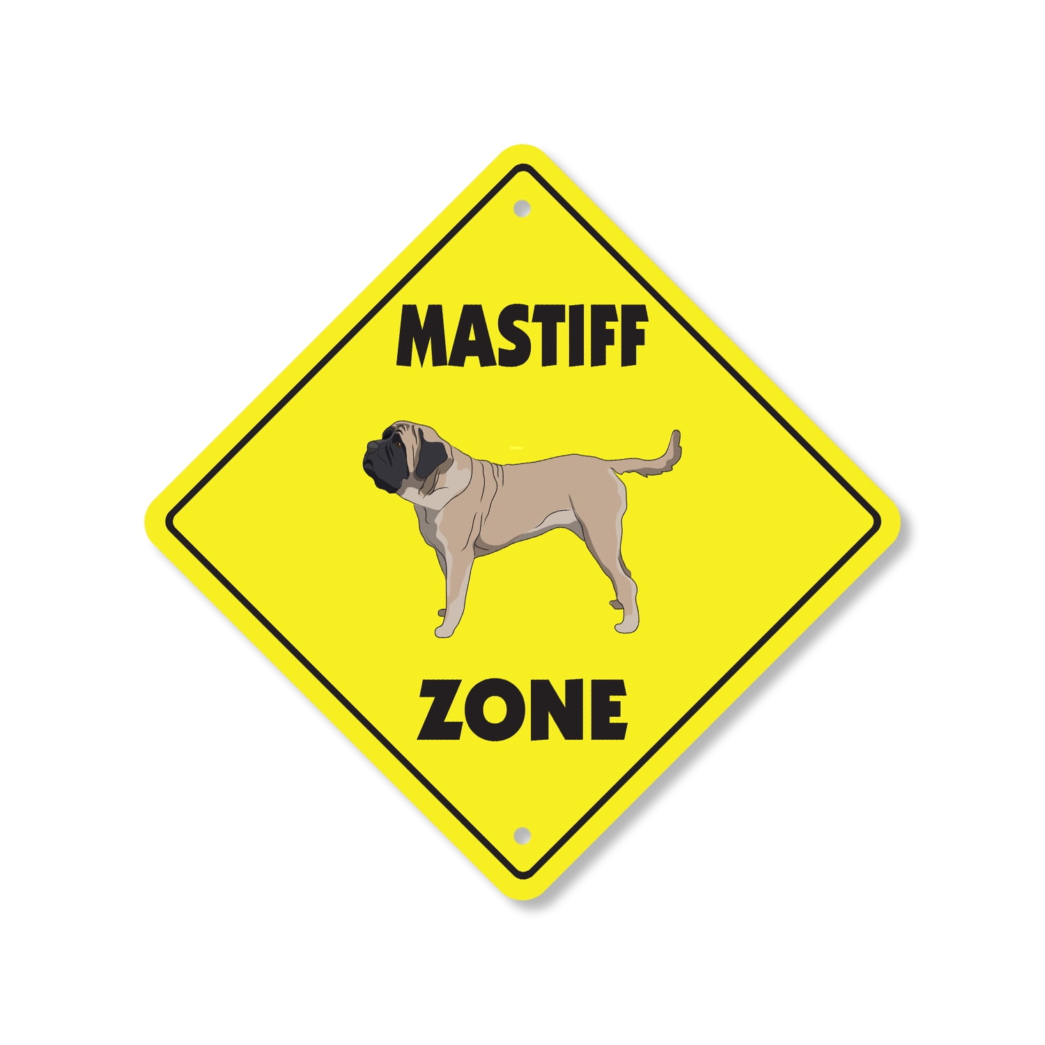 Mastiff Plastic Crossing Sign - 12 Inch X 12 Inch Xing Sign Gift Dog ...