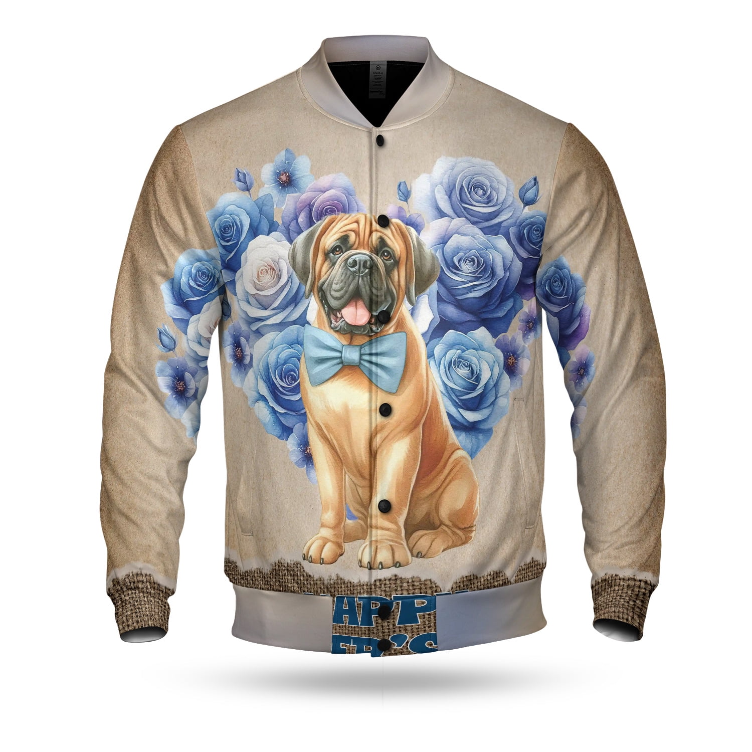 Mastiff Proud Dad Happy Father's Day All Over Print 3D Baseball Jacket ...