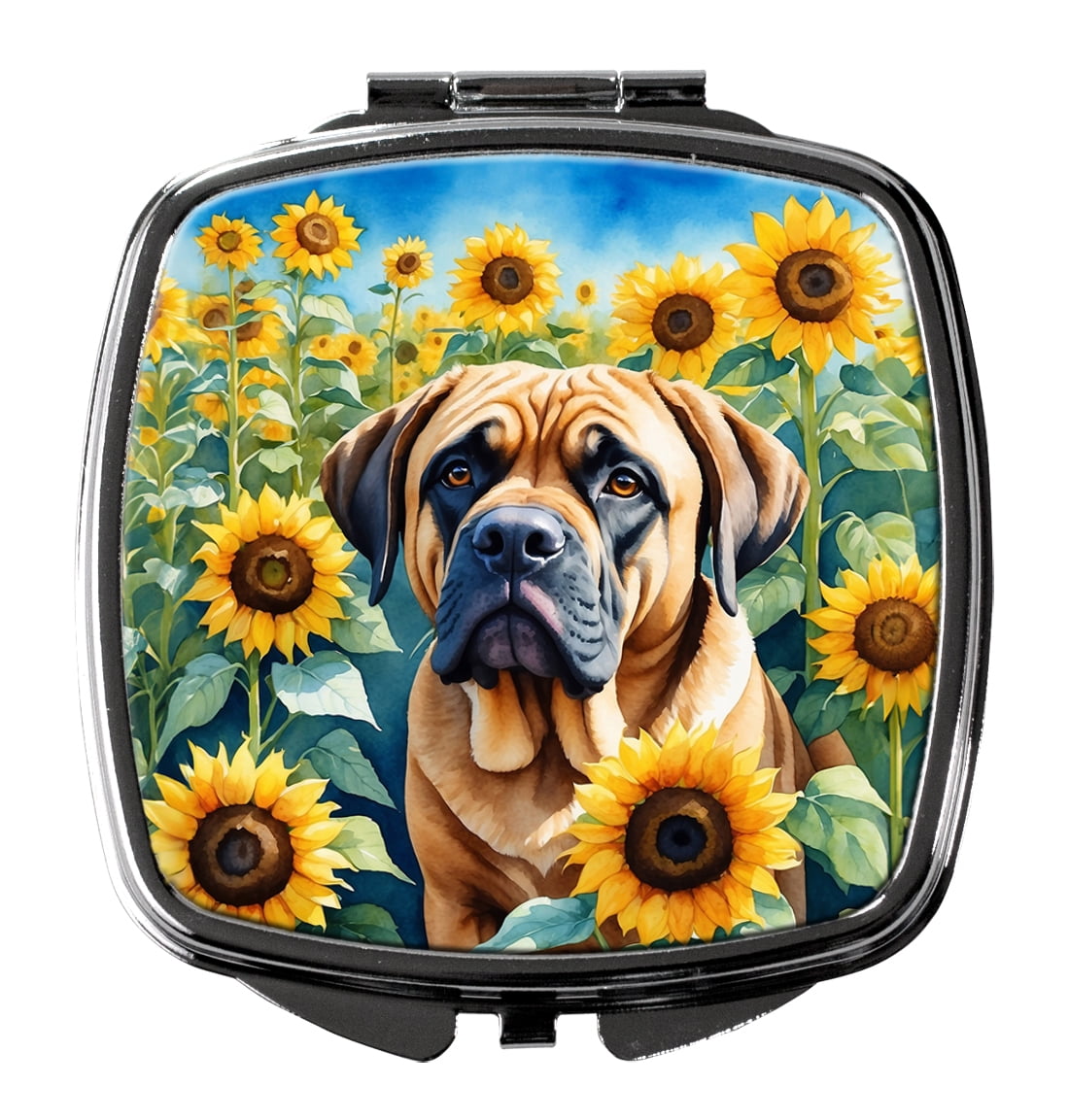 Mastiff in Sunflowers Compact Mirror 2.75 in x 3 in - Walmart.com